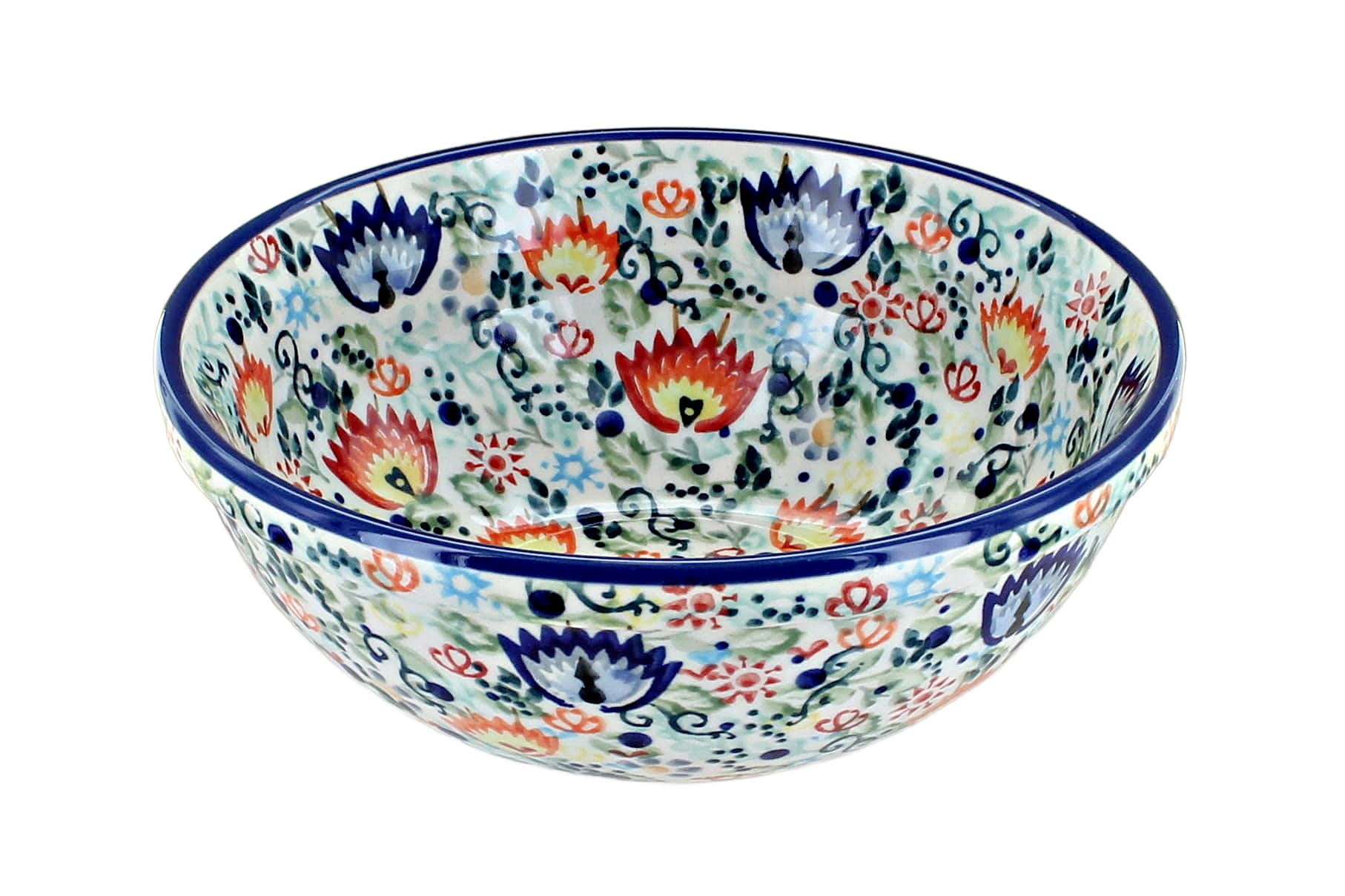 Blue Rose Polish Pottery Desert Oasis Cereal/Soup Bowl - Walmart.com