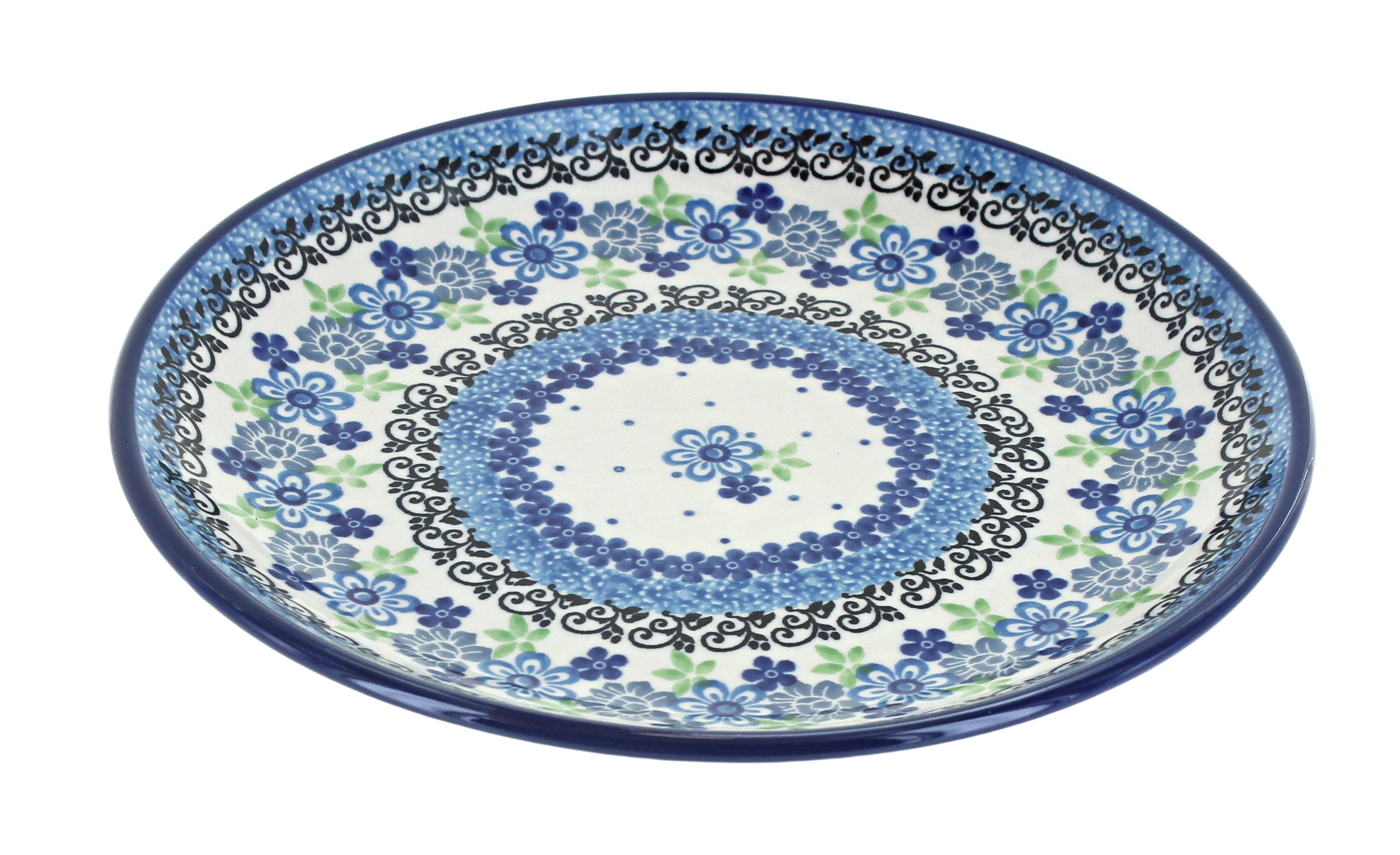 Blue Rose Polish Pottery Eliza Dessert Plate - Walmart.com