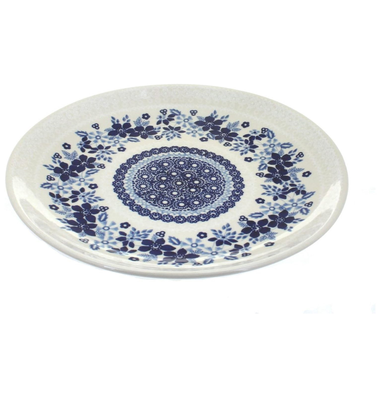 Blue Rose Polish Pottery Elizabeth Dinner Plate - Walmart.com