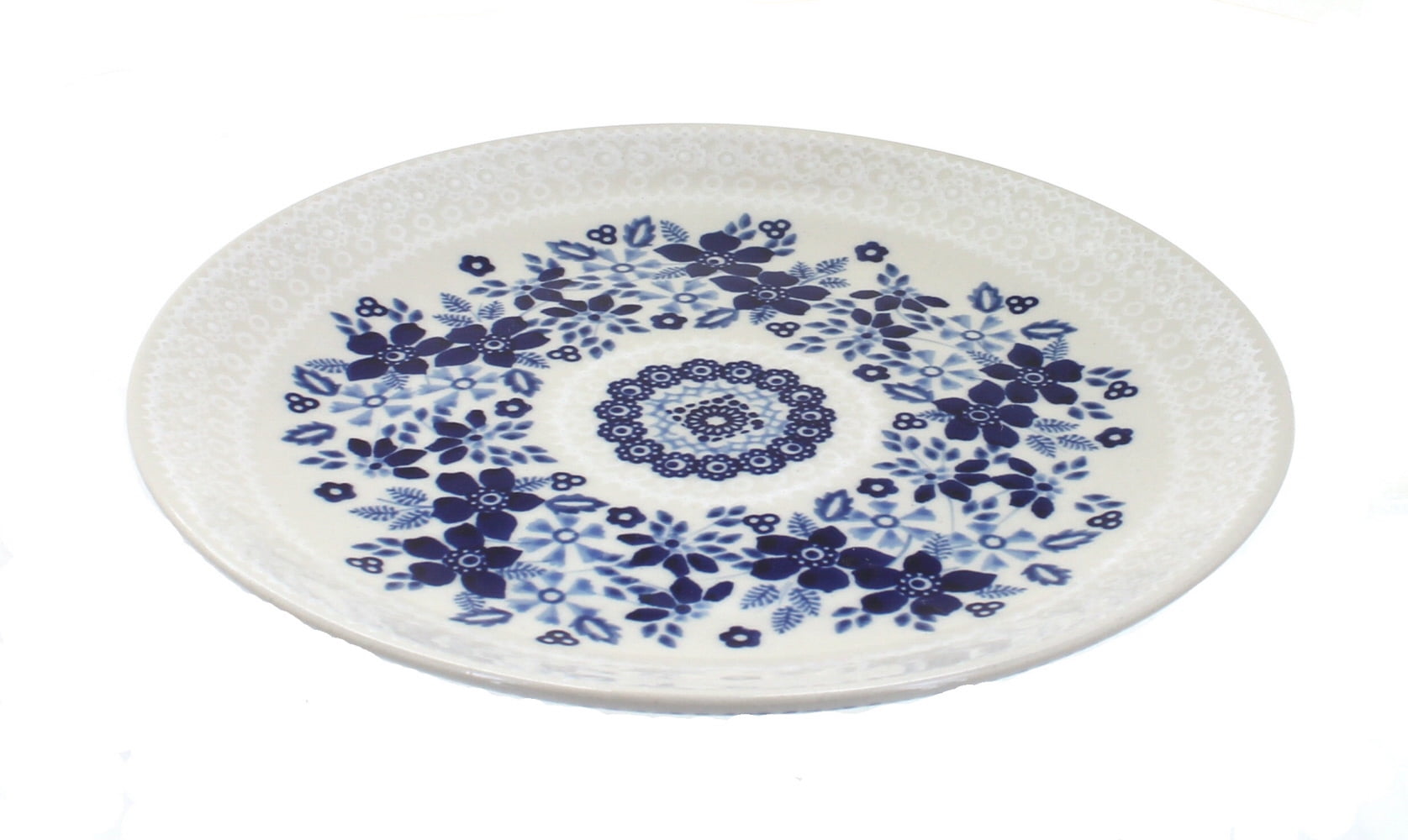 Blue Rose Polish Pottery Elizabeth Lunch Plate - Walmart.com