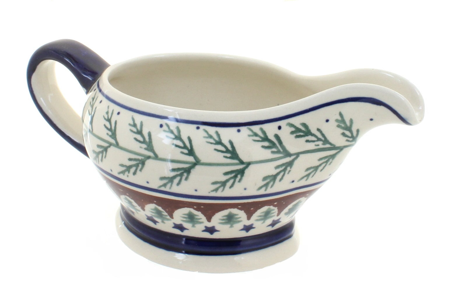 Gravy Ladle Blue Rose Polish Pottery Blue Tulip Gravy Boat, 1 Country Gravy