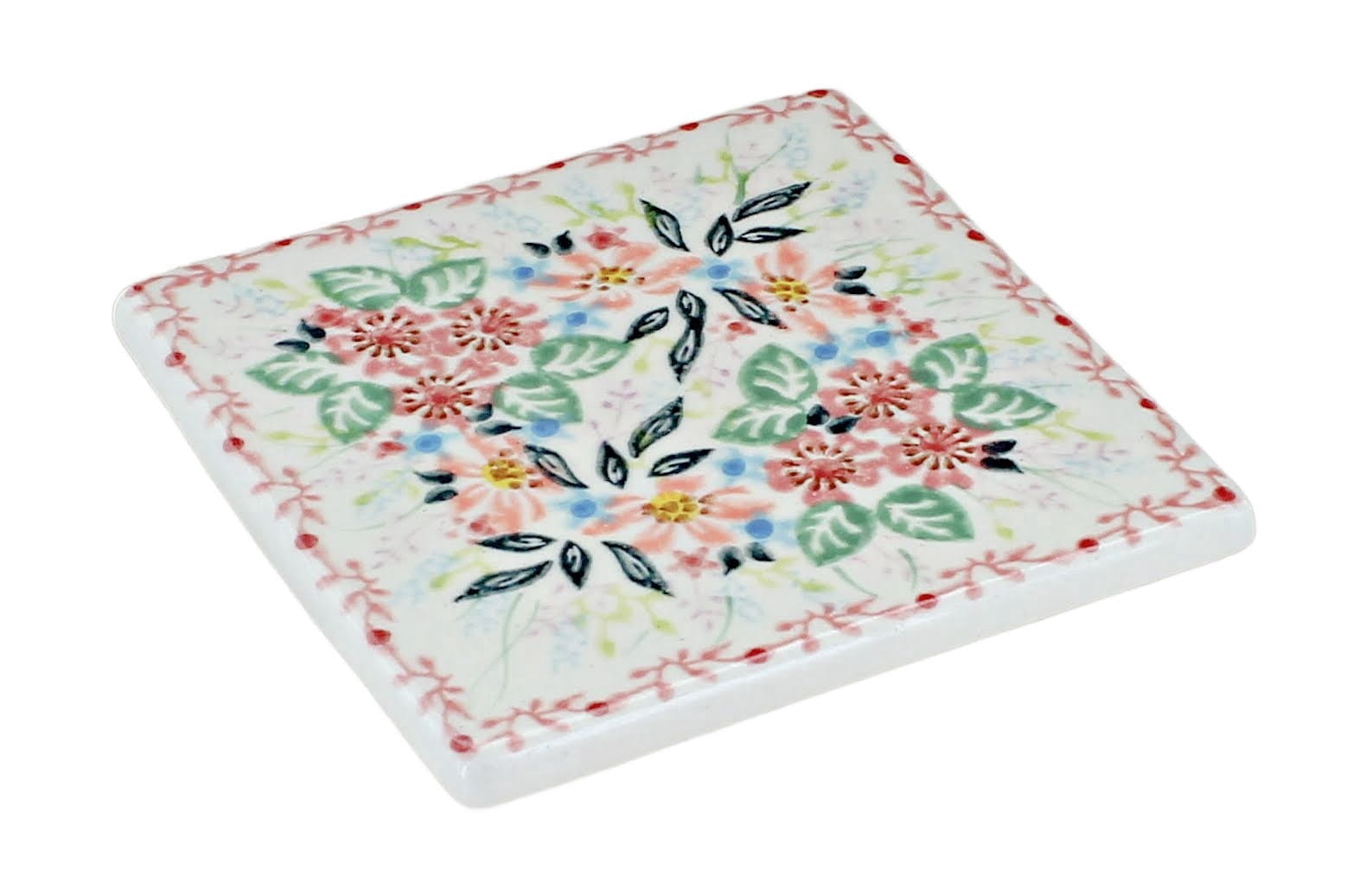 Blue Rose Polish Pottery Fairy Meadow Tile - Walmart.com