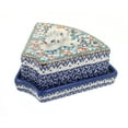 Blue Rose Polish Pottery Garden of Eden Cheese Dish with Mouse ...