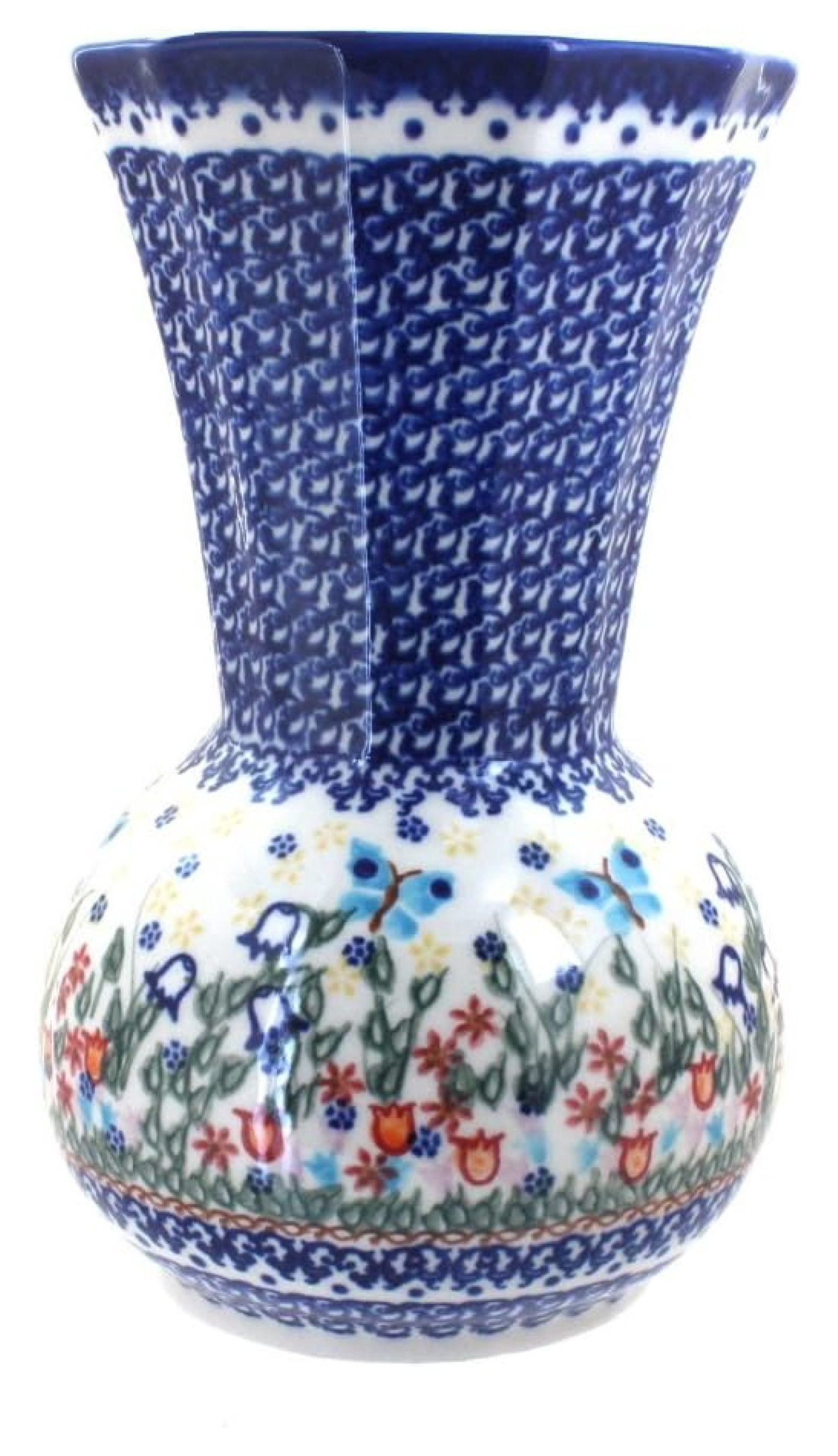Blue Rose Polish Pottery Garden of Vase - Walmart.com