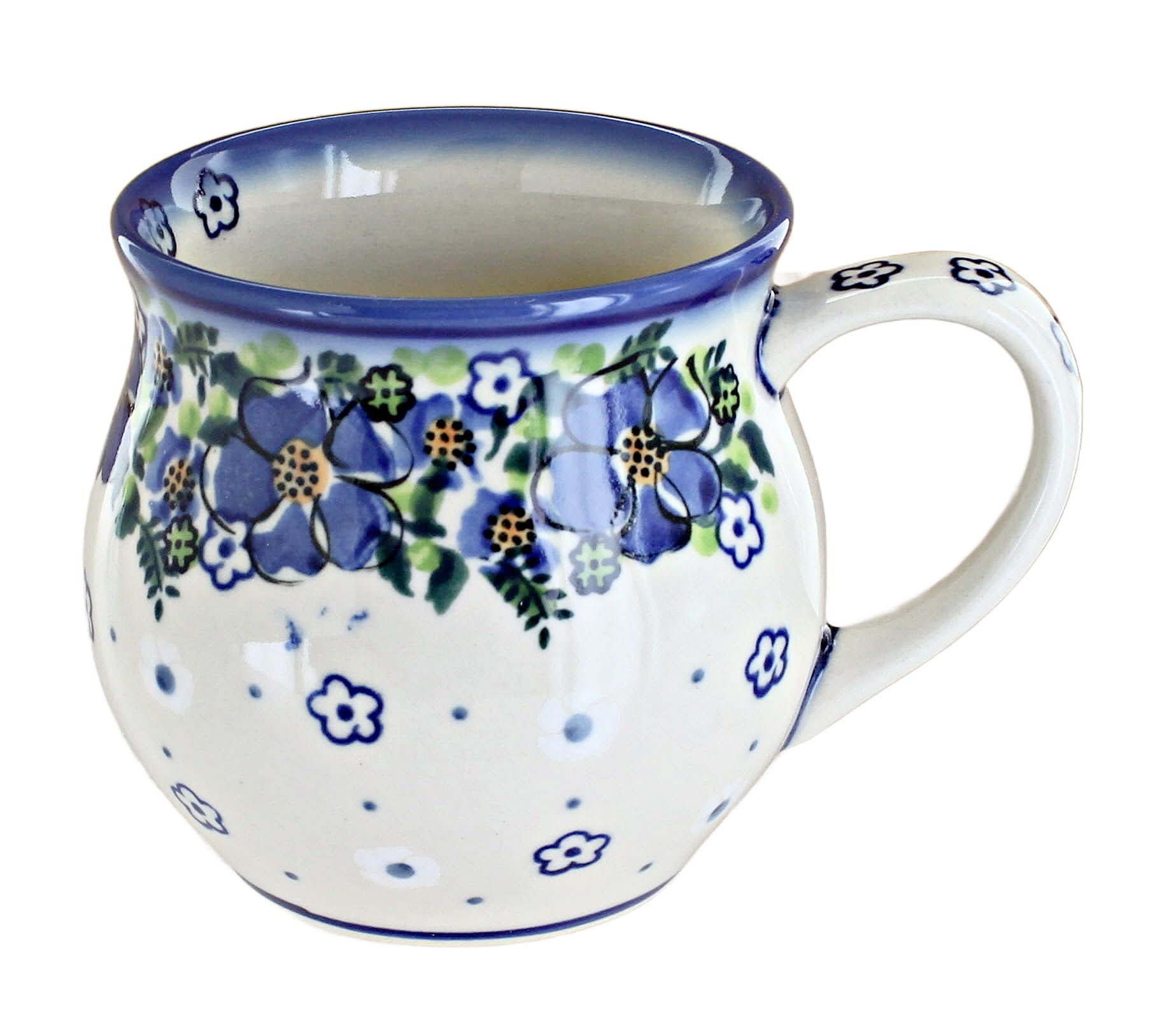 Blue Rose Polish Pottery Hannah Bell Shaped Mug - Walmart.com