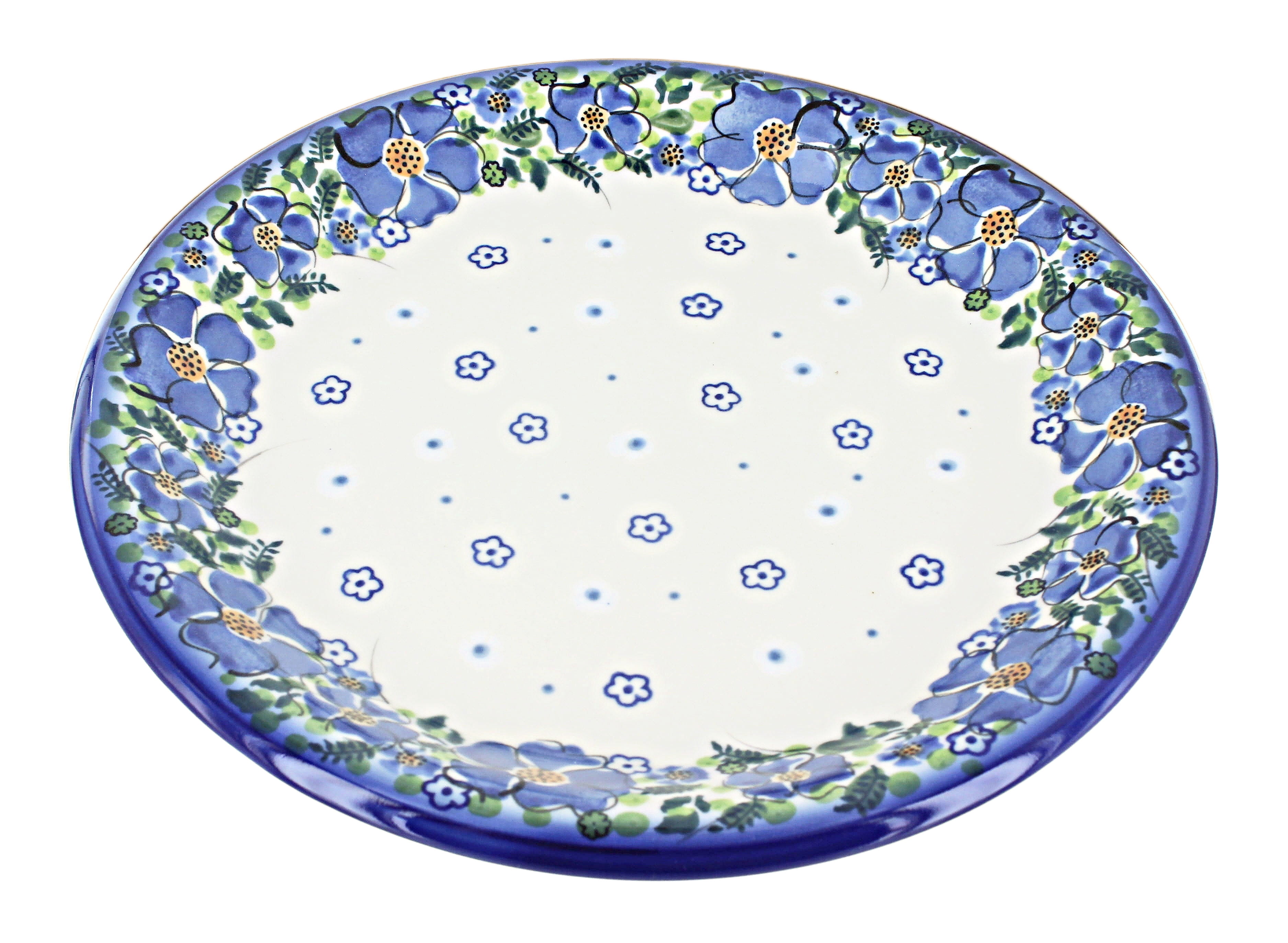 Blue Rose Polish Pottery Hannah Dinner Plate - Walmart.com