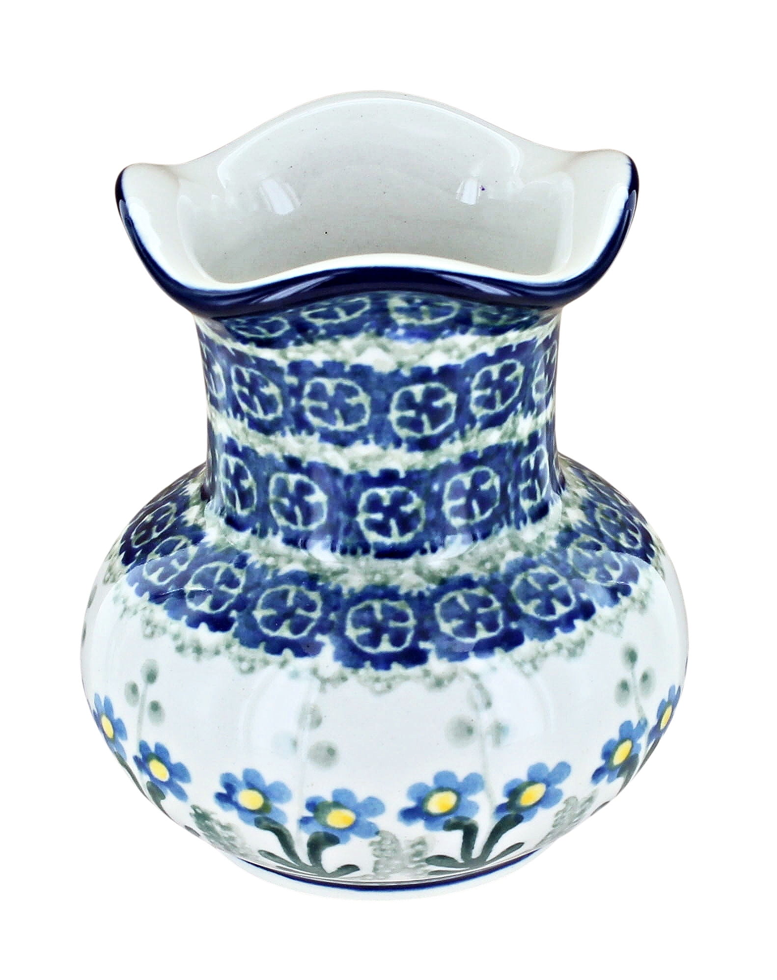Blue Rose Polish Pottery Indoor Tabletop Blue Posy Bud Vase - Walmart.com