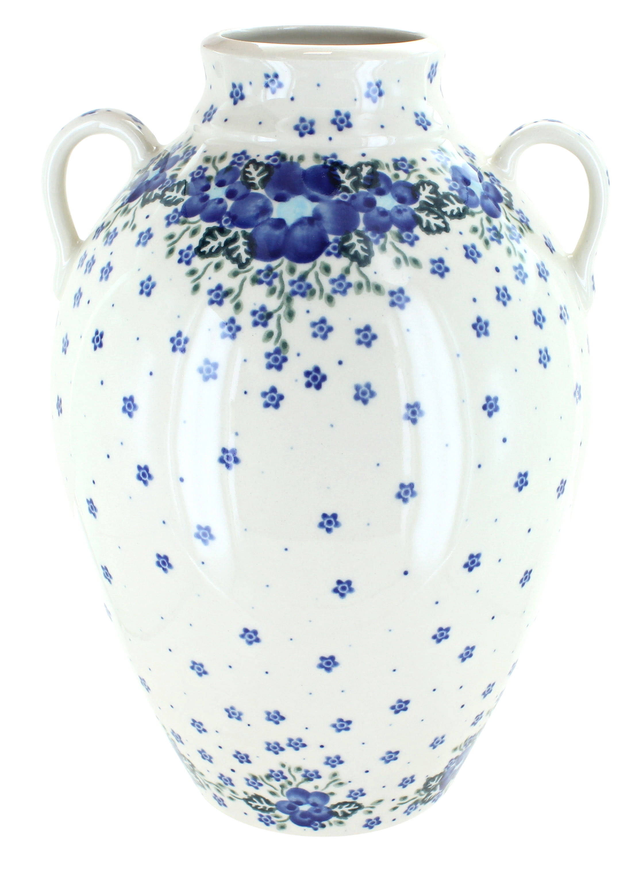 Blue Rose Polish Pottery Indoor Tabletop Melanie Large Jug Vase ...