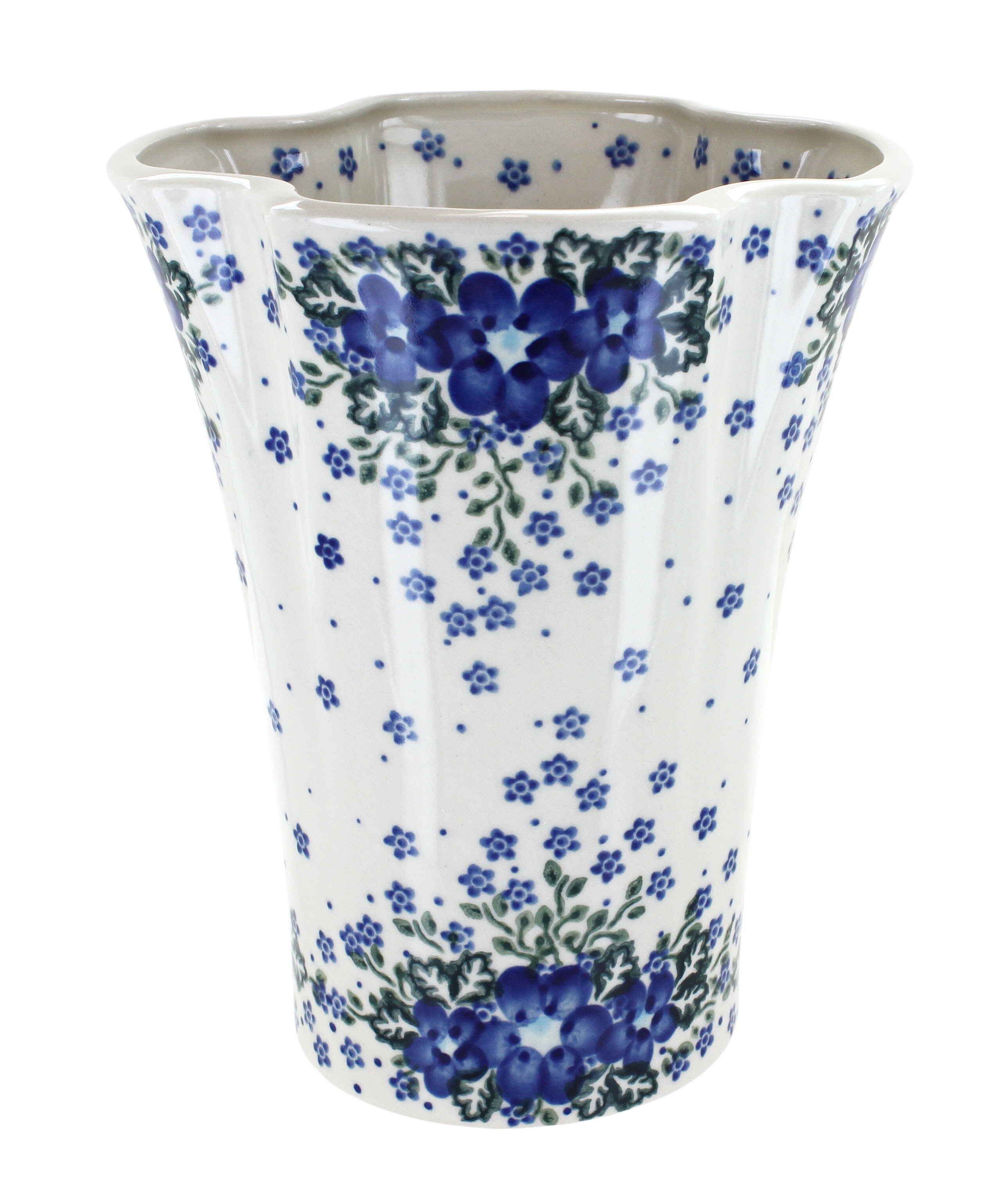 Blue Rose Polish Pottery Indoor Tabletop Melanie Vase - Walmart.com
