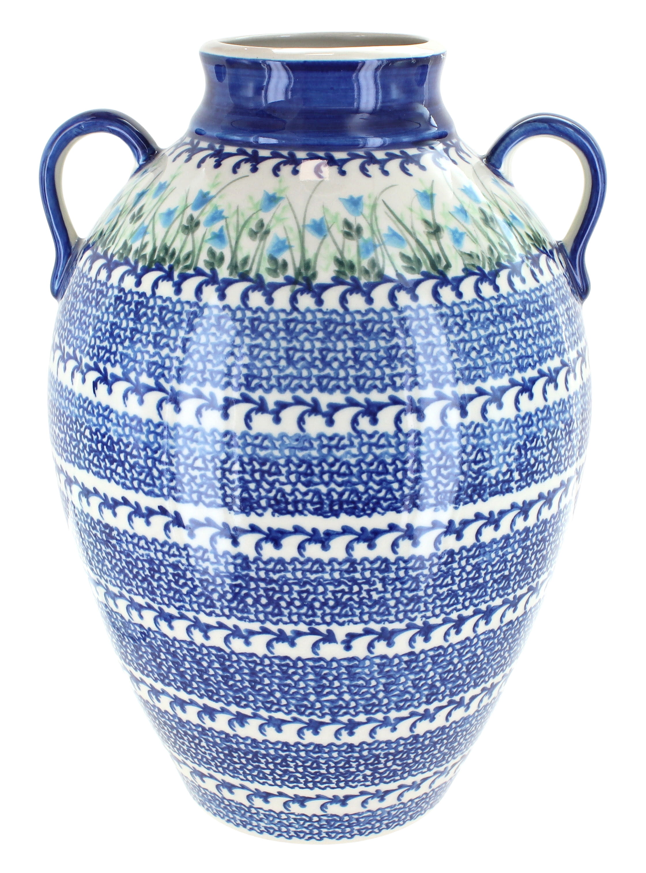 Blue Rose Polish Pottery Indoor Tabletop Misty Large Jug Vase - Walmart.com