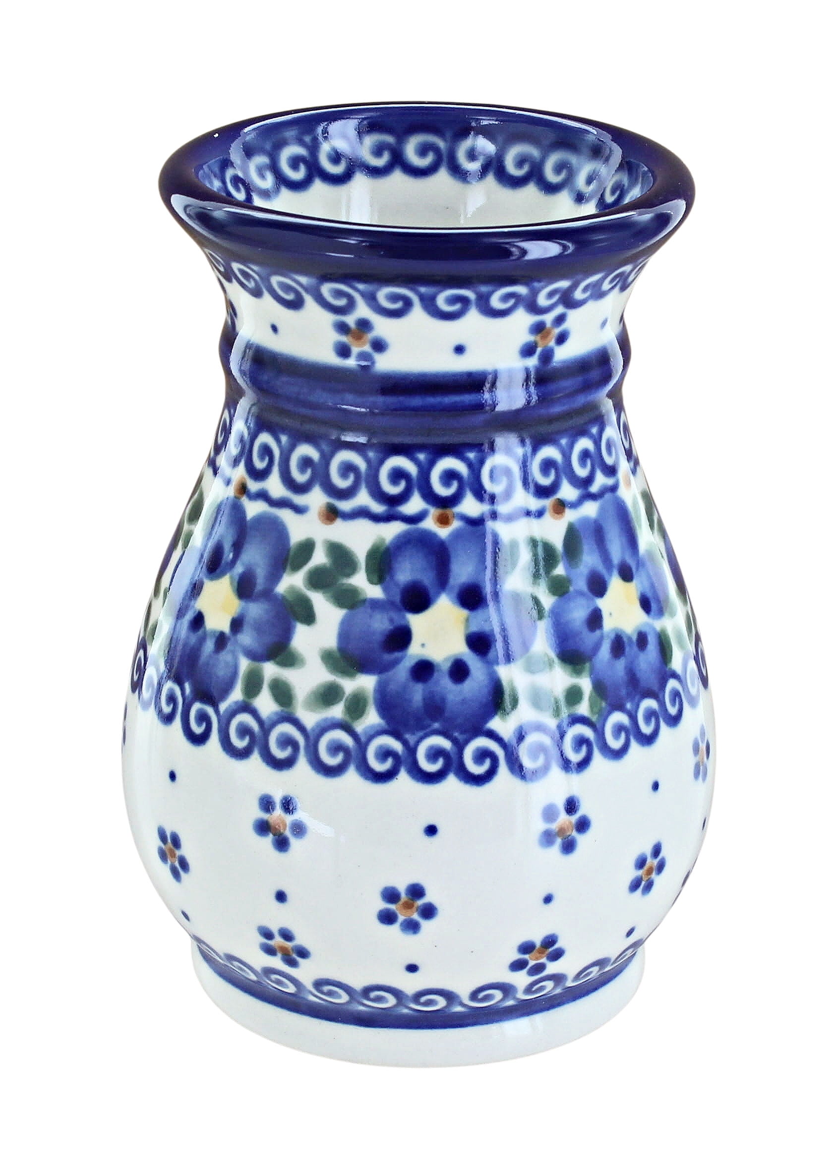 Blue Rose Polish Pottery Indoor Tabletop Spring Blossom Small Vase ...