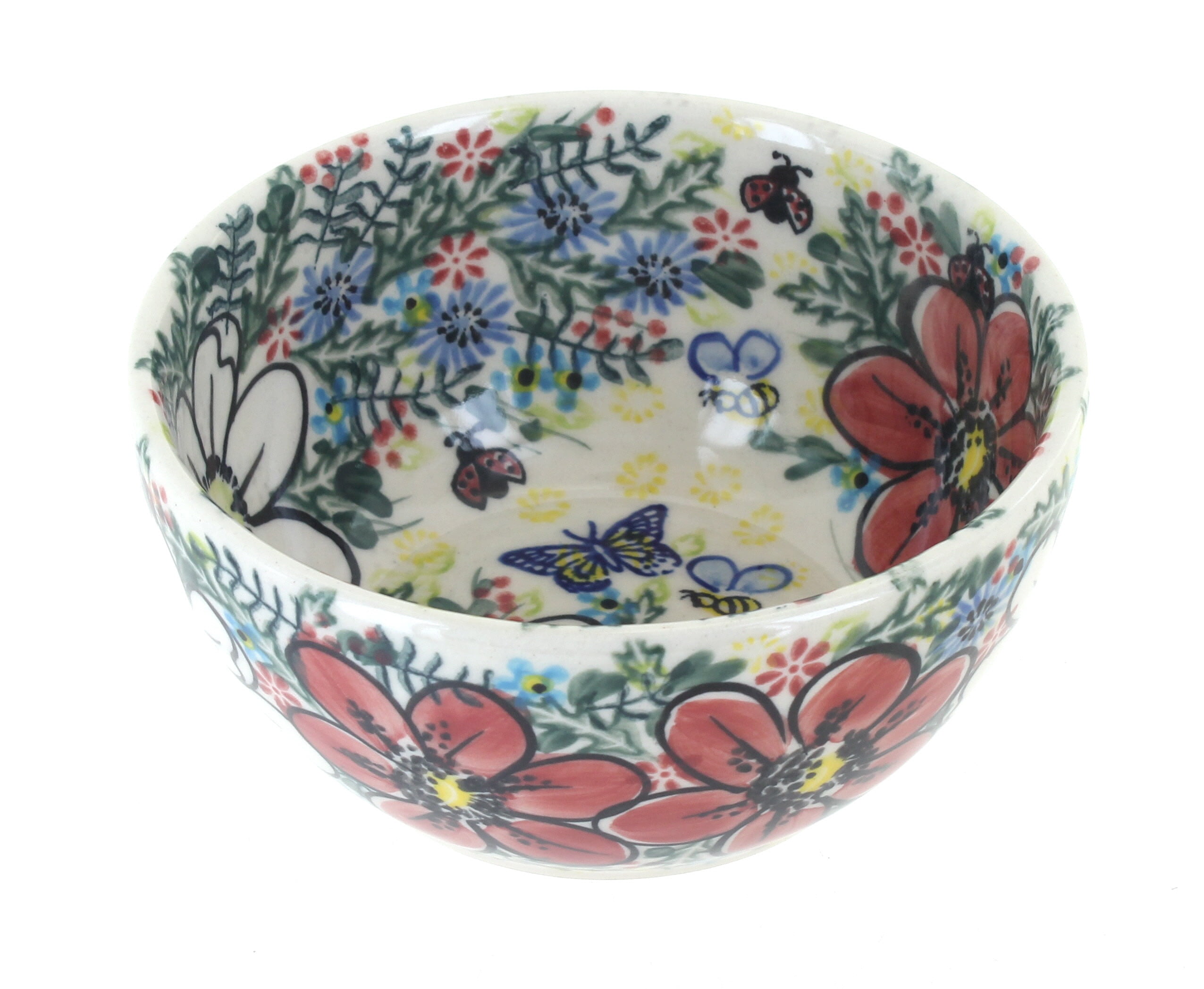 Blue Rose Polish Pottery Isabella Dessert Bowl - Walmart.com