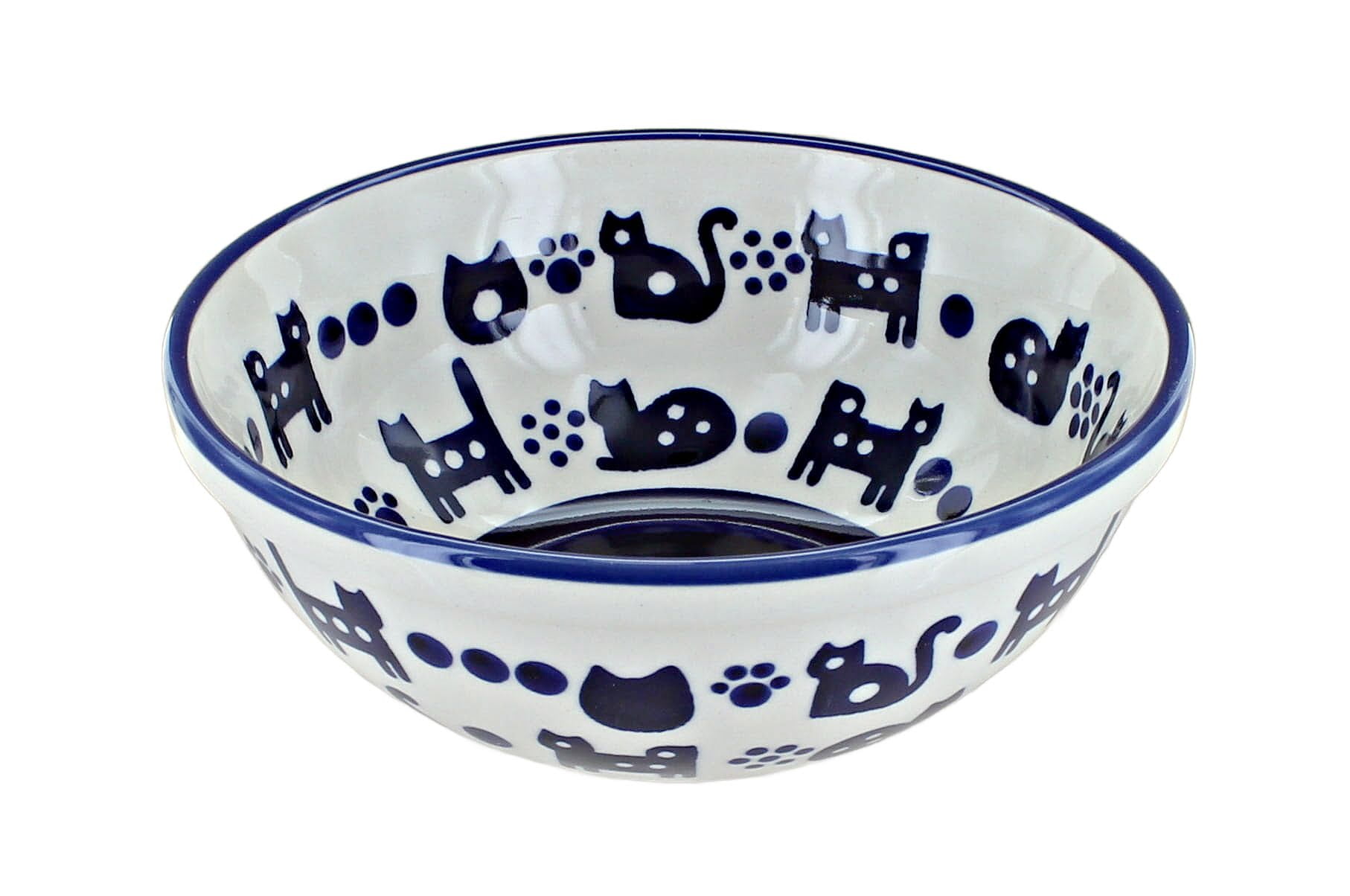 Blue Rose Polish Pottery Kitty Paws Cereal/Soup Bowl - Walmart.com