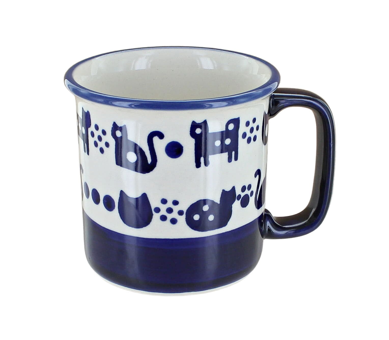 Blue Rose Polish Pottery Kitty Paws Mug - Walmart.com