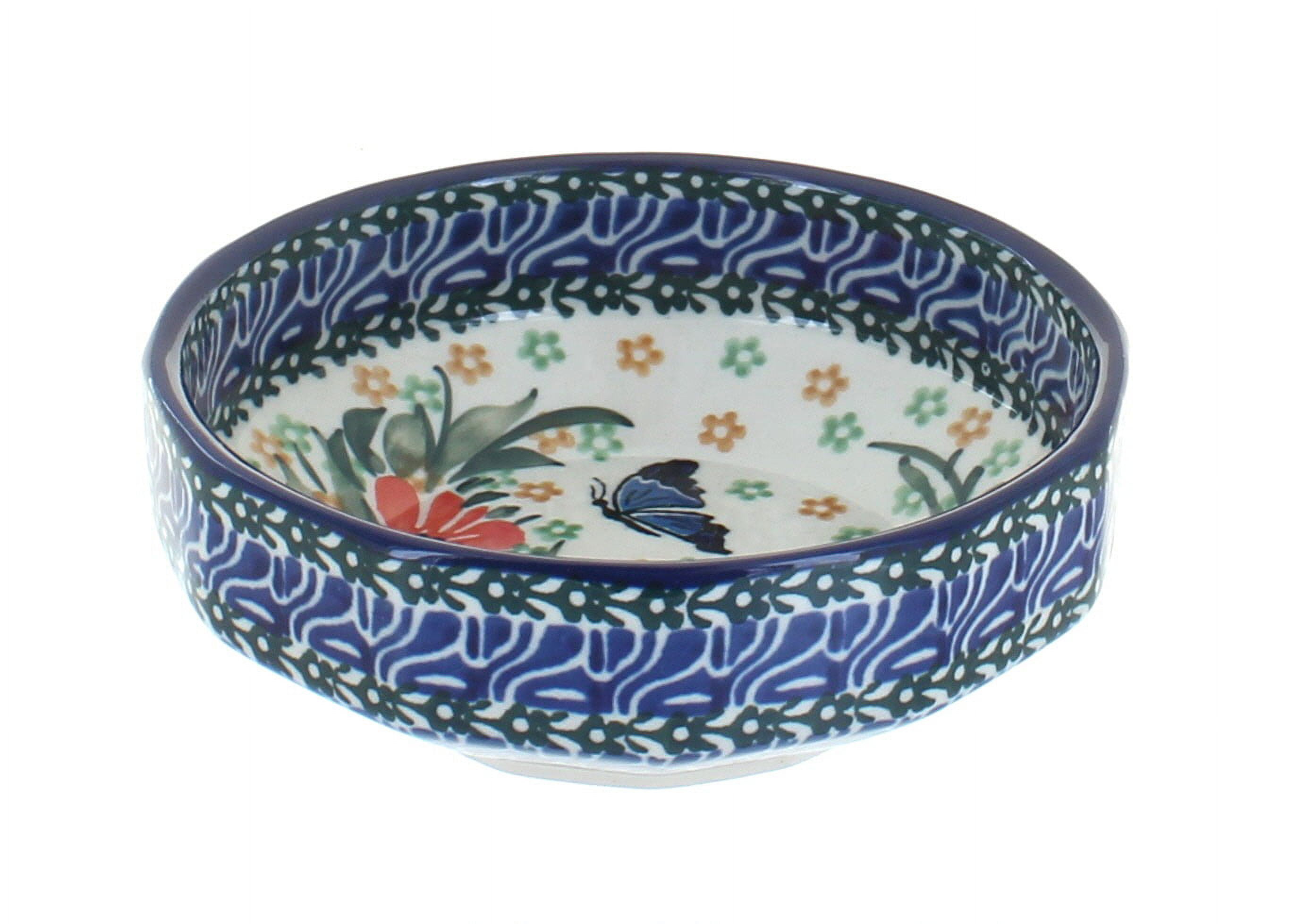 Blue Rose Polish Pottery Kristina Small Angular Bowl - Walmart.com