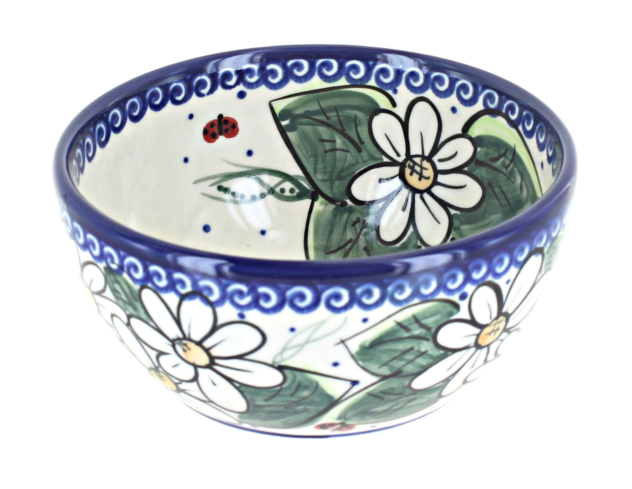 Blue Rose Polish Pottery Ladybug Dessert Bowl - Walmart.com