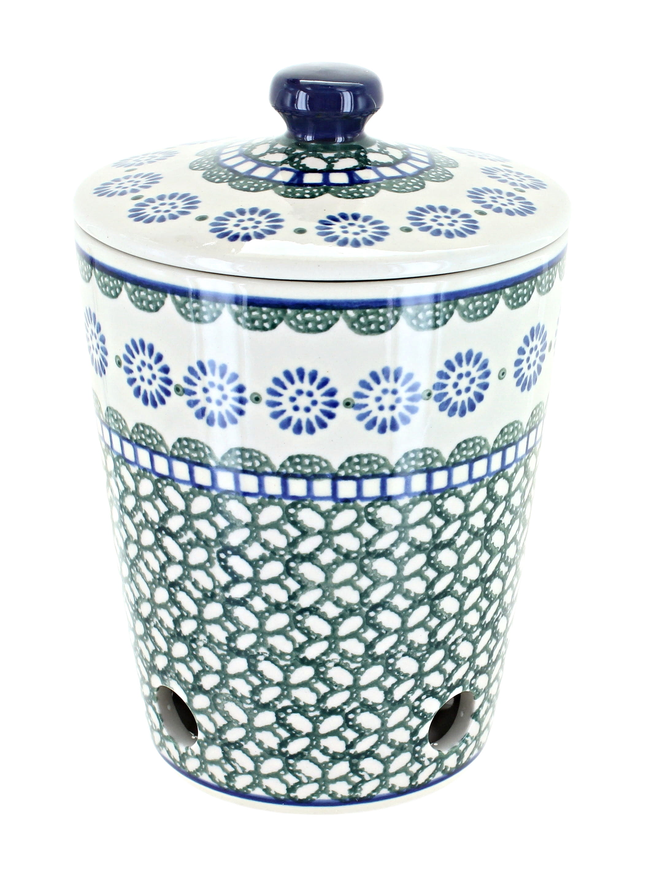 Blue Rose Polish Pottery Maia Garlic Keeper - Walmart.com