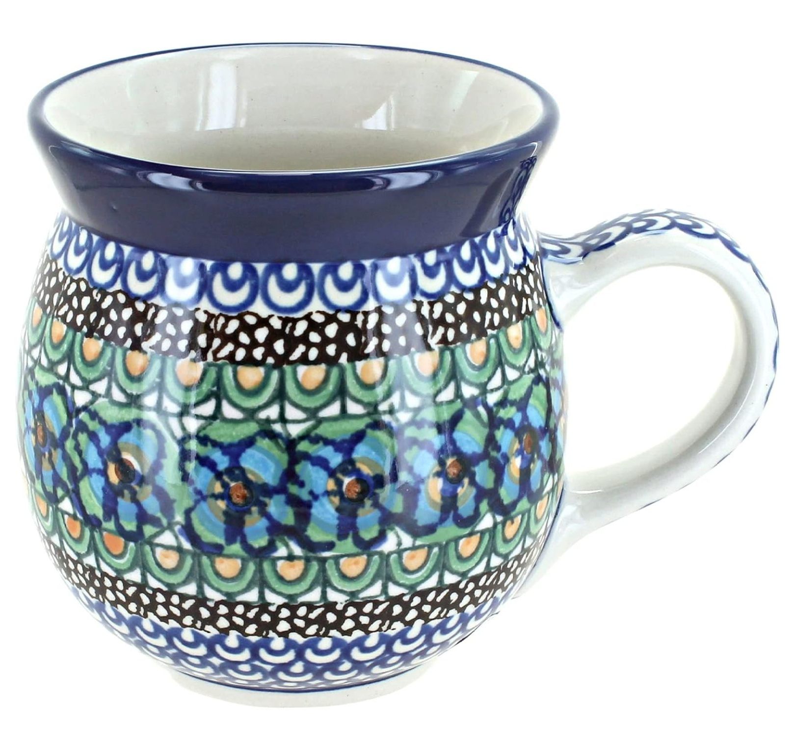 Blue Rose Polish Pottery Mardi Gras Bubble Mug - Walmart.com