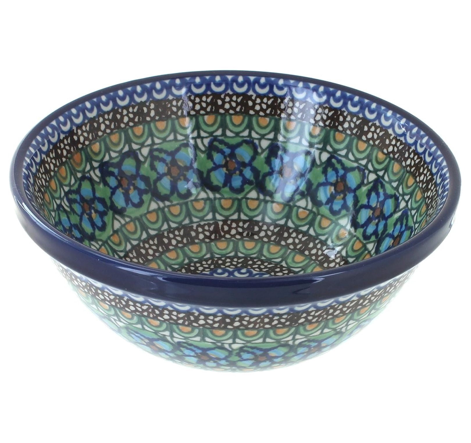 Blue Rose Polish Pottery Mardi Gras Cereal/Soup Bowl - Walmart.com