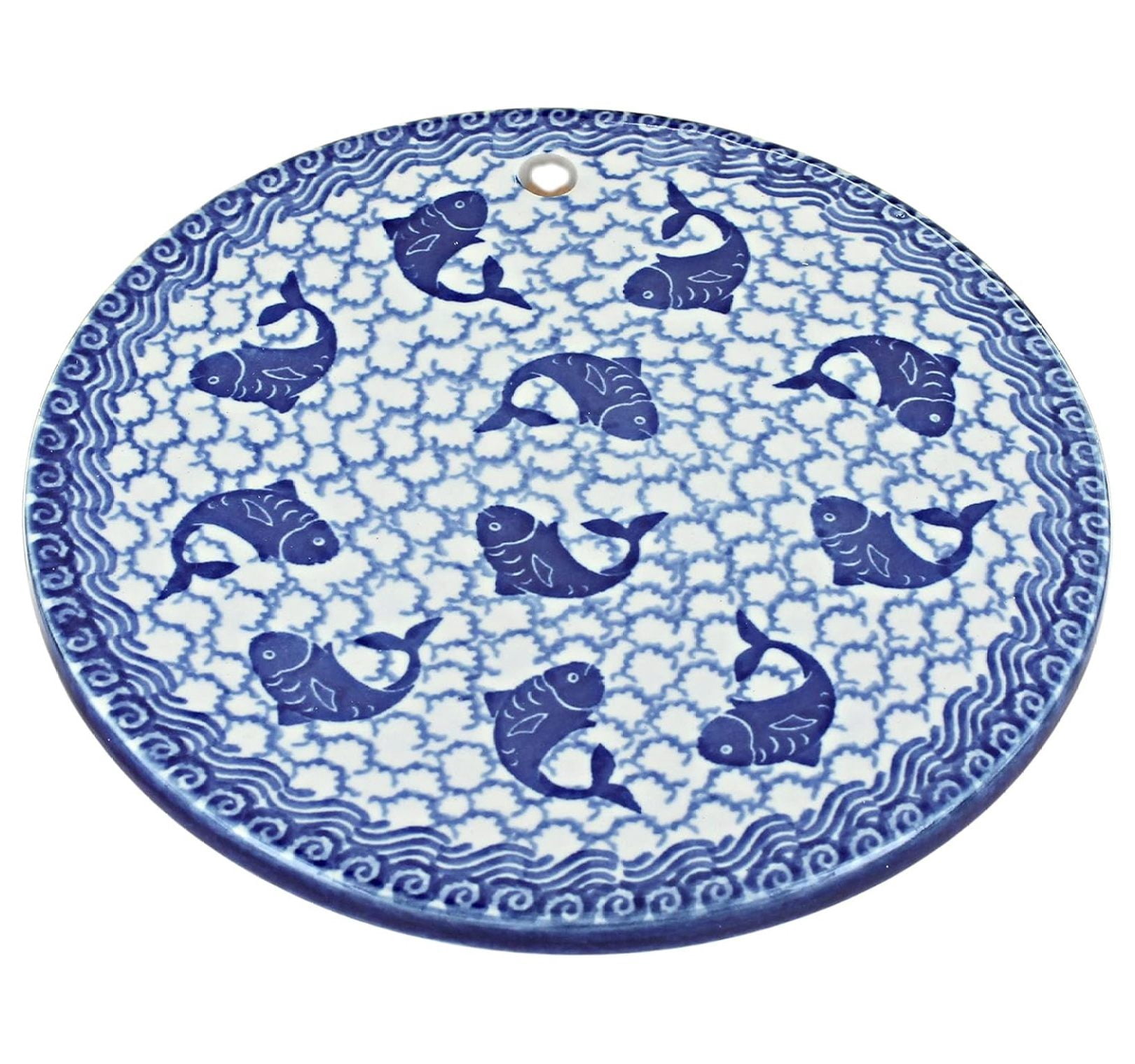 Blue Rose Polish Pottery Mosaic Beach Trivet - Walmart.com