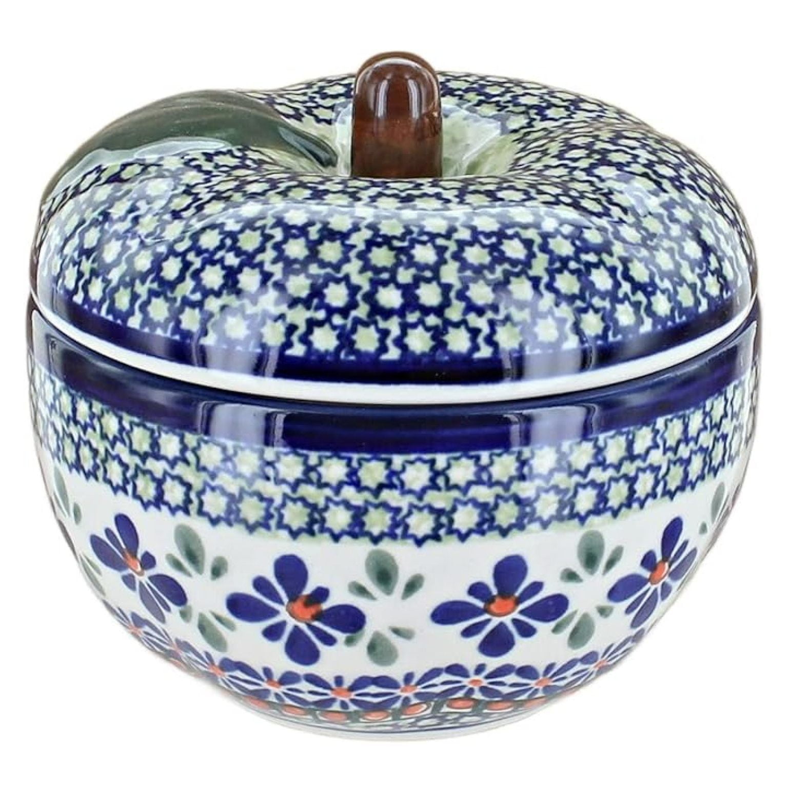 Blue Rose Polish Pottery Mosaic Flower Baker - Walmart.com
