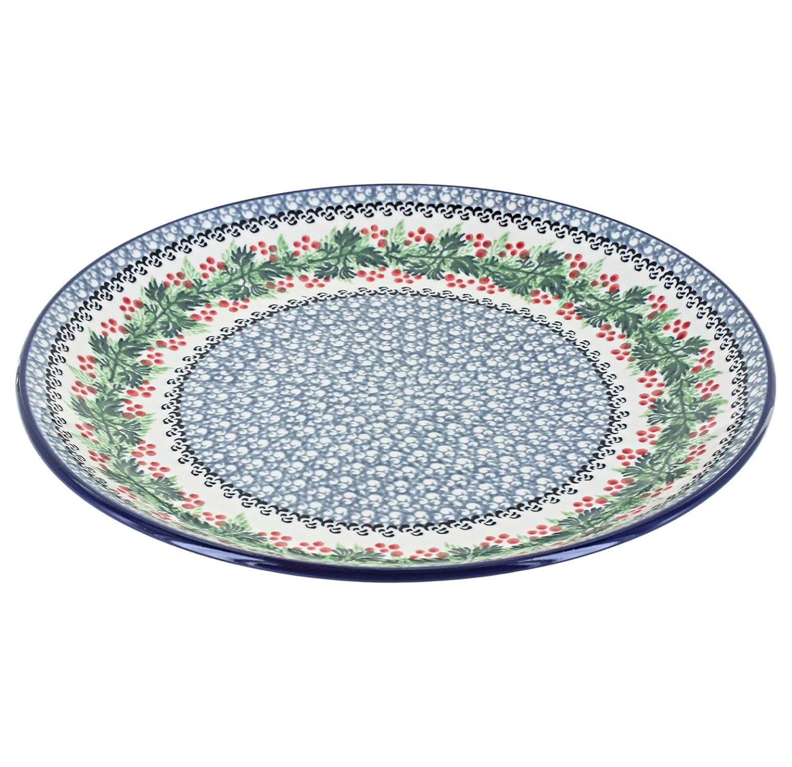 Blue Rose Polish Pottery Noelle Dinner Plate - Walmart.com