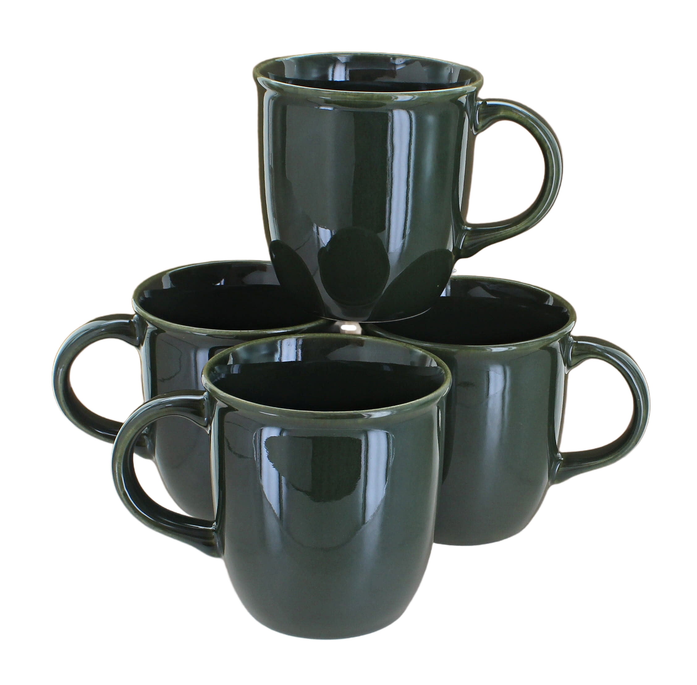 Blue Rose Polish Pottery Olive 4 Piece Mug Set - Walmart.com
