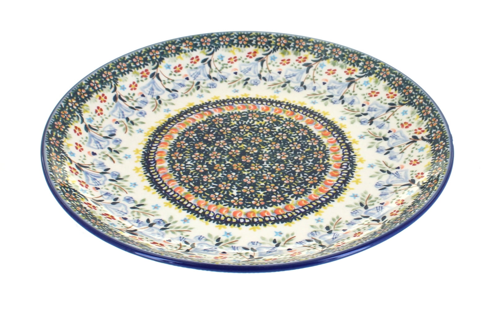 Blue Rose Polish Pottery Periwinkle Dinner Plate - Walmart.com