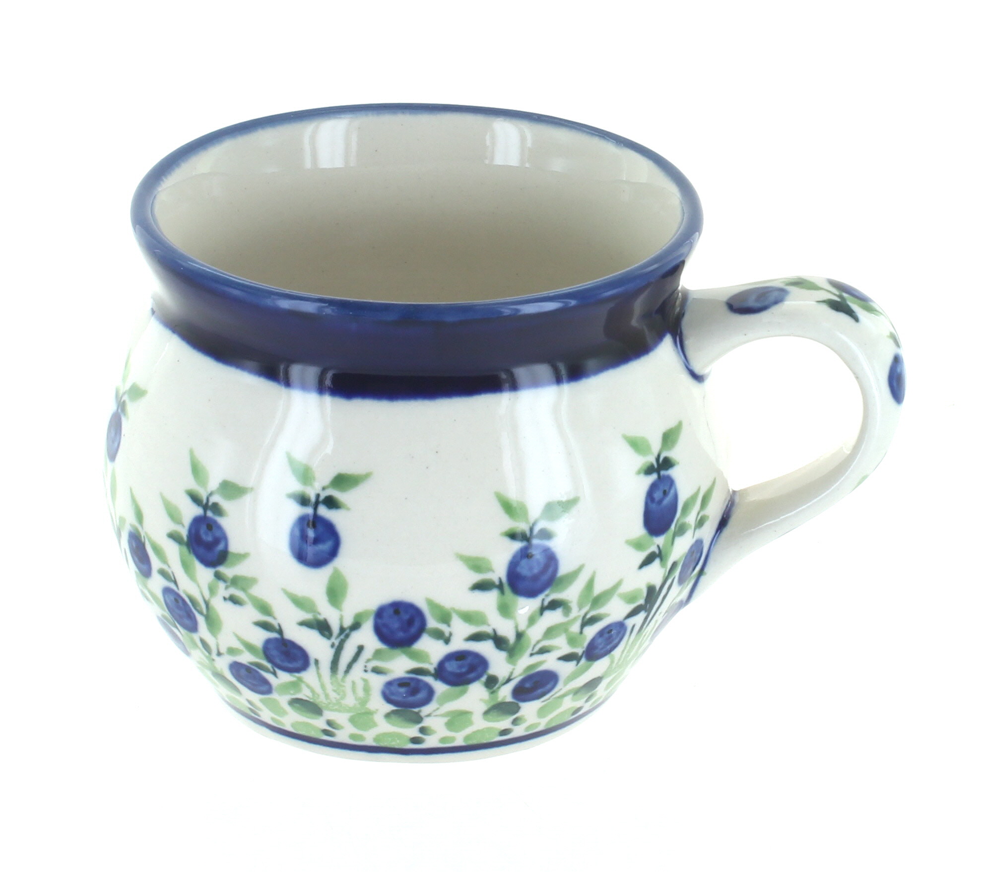 Blue Rose Polish Pottery Porcelain Vine Bell Shaped Mug - Walmart.com