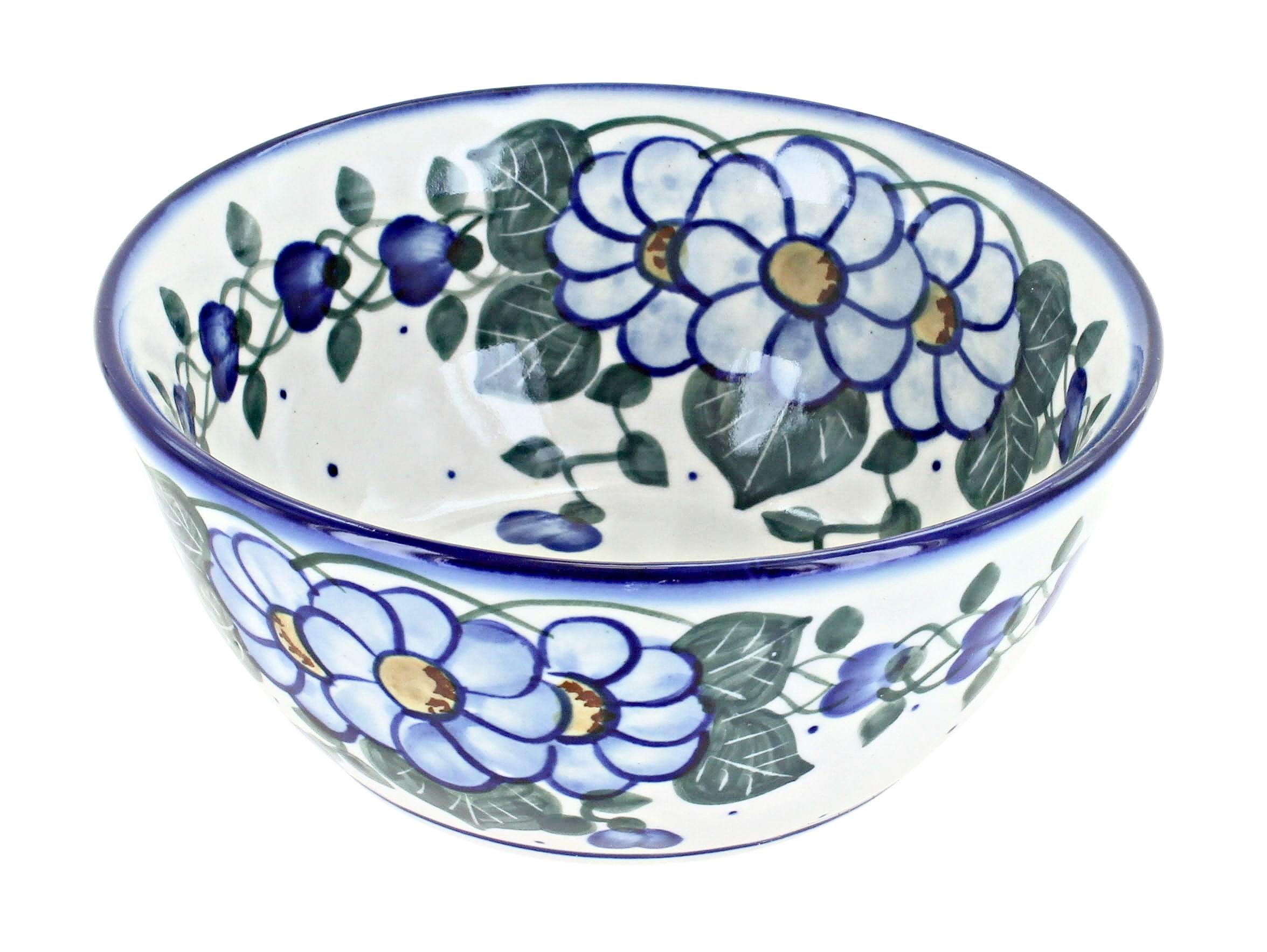 Blue Rose Polish Pottery Primrose Cereal/Soup Bowl - Walmart.com