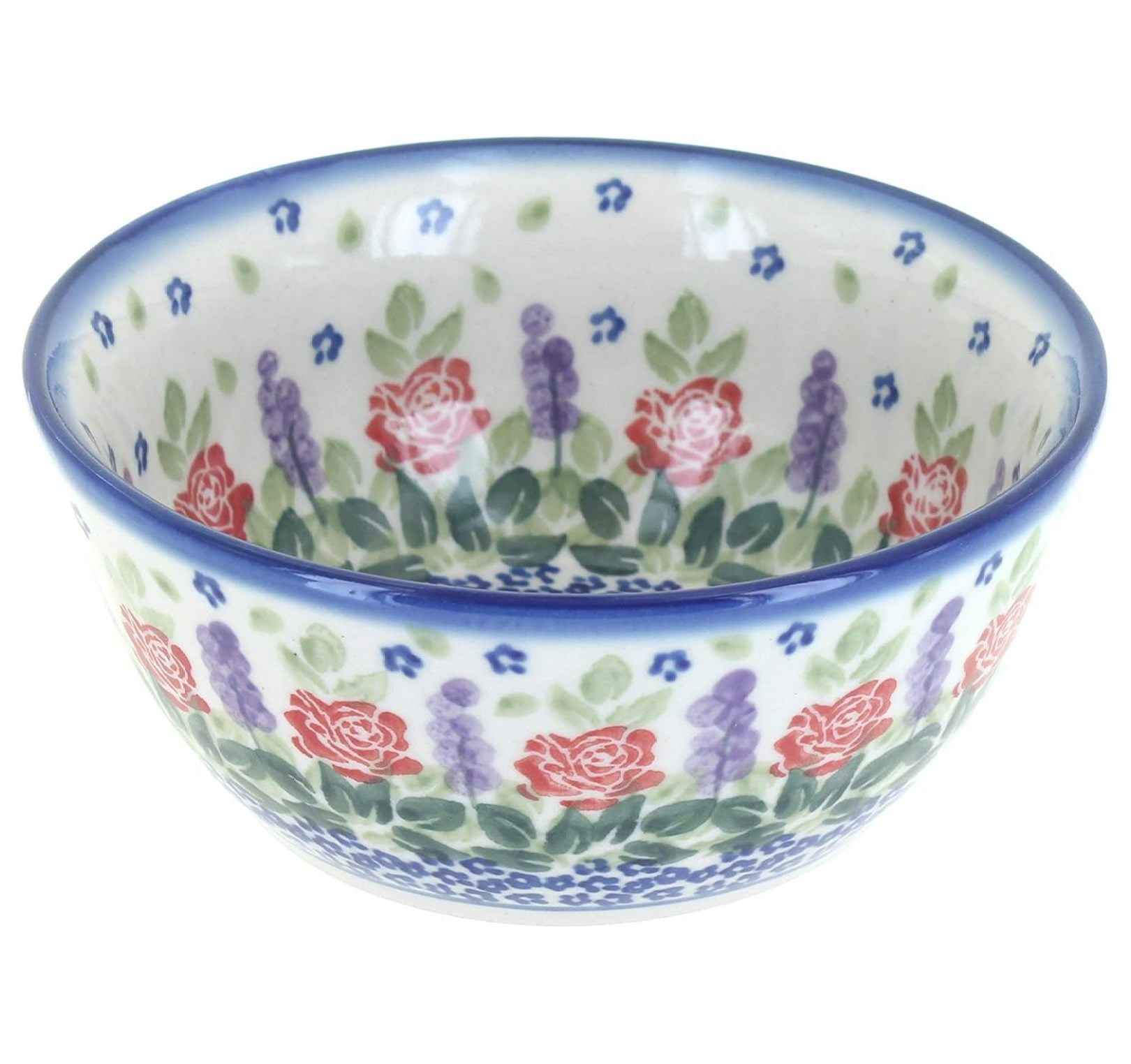 Blue Rose Polish Pottery Roses Are Red Cereal/Soup Bowl - Walmart.com