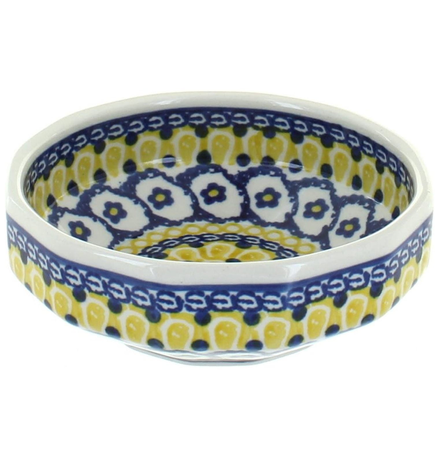 Blue Rose Polish Pottery Saffron Small Angular Bowl - Walmart.com
