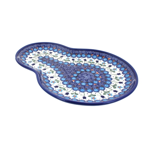 Blue Rose Polish Pottery Barnyard Rooster Pie Plate - Walmart.com