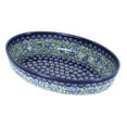 Blue Rose Polish Pottery Seaside Swirl Small Oval Baker - Walmart.com
