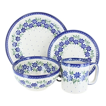 Churchill Blue Willow 20-Piece Dinnerware Set, Plates, Bowls, Cups for ...