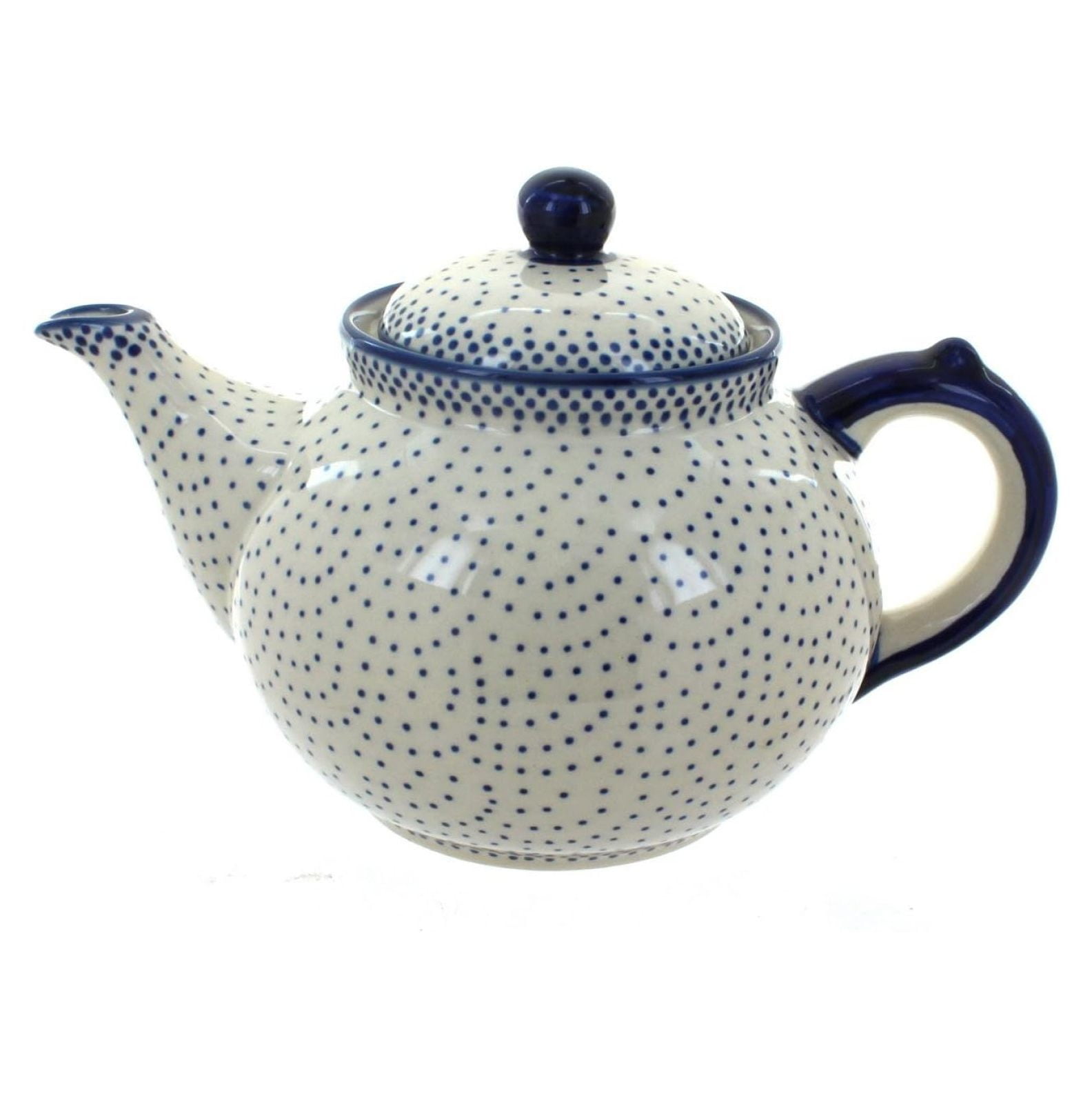 Blue Rose Polish Pottery Small Dots Teapot - Walmart.com