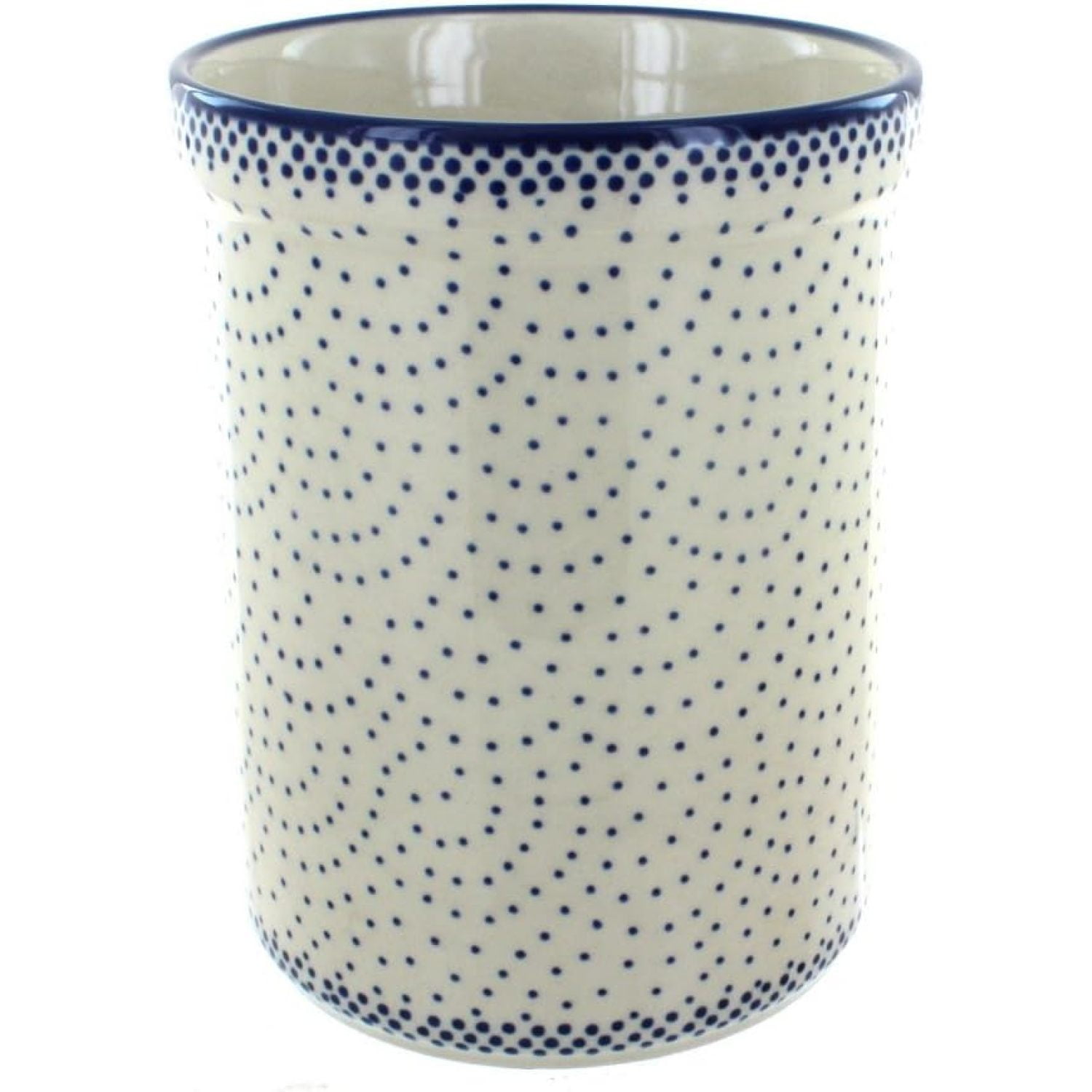 Blue Rose Polish Pottery Small Dots Utensil Jar - Walmart.com