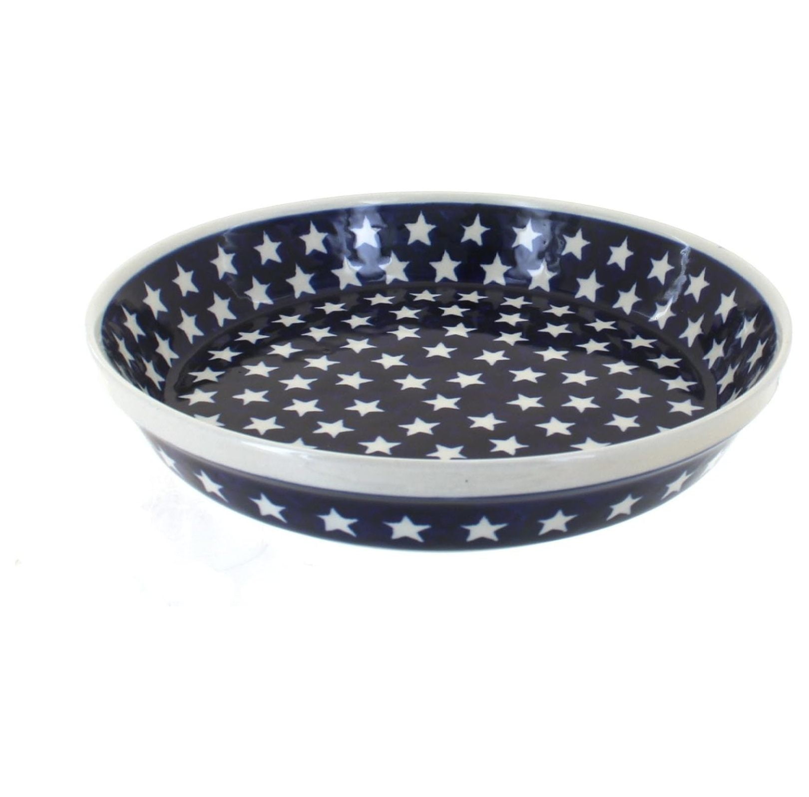 Blue Rose Polish Pottery Stars Pie Plate - Walmart.com