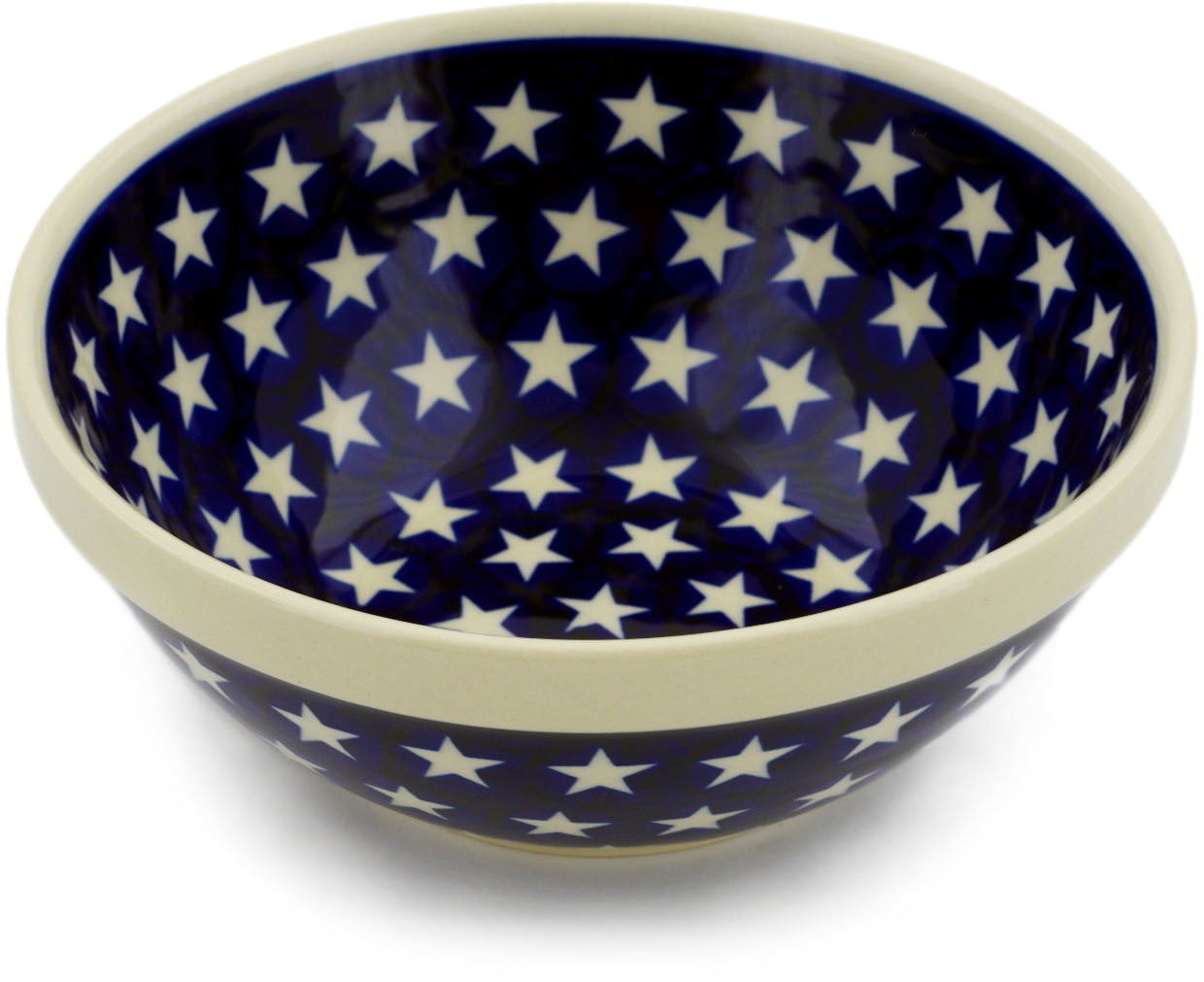 Blue Rose Polish Pottery Stars Small Serving Bowl - Walmart.com