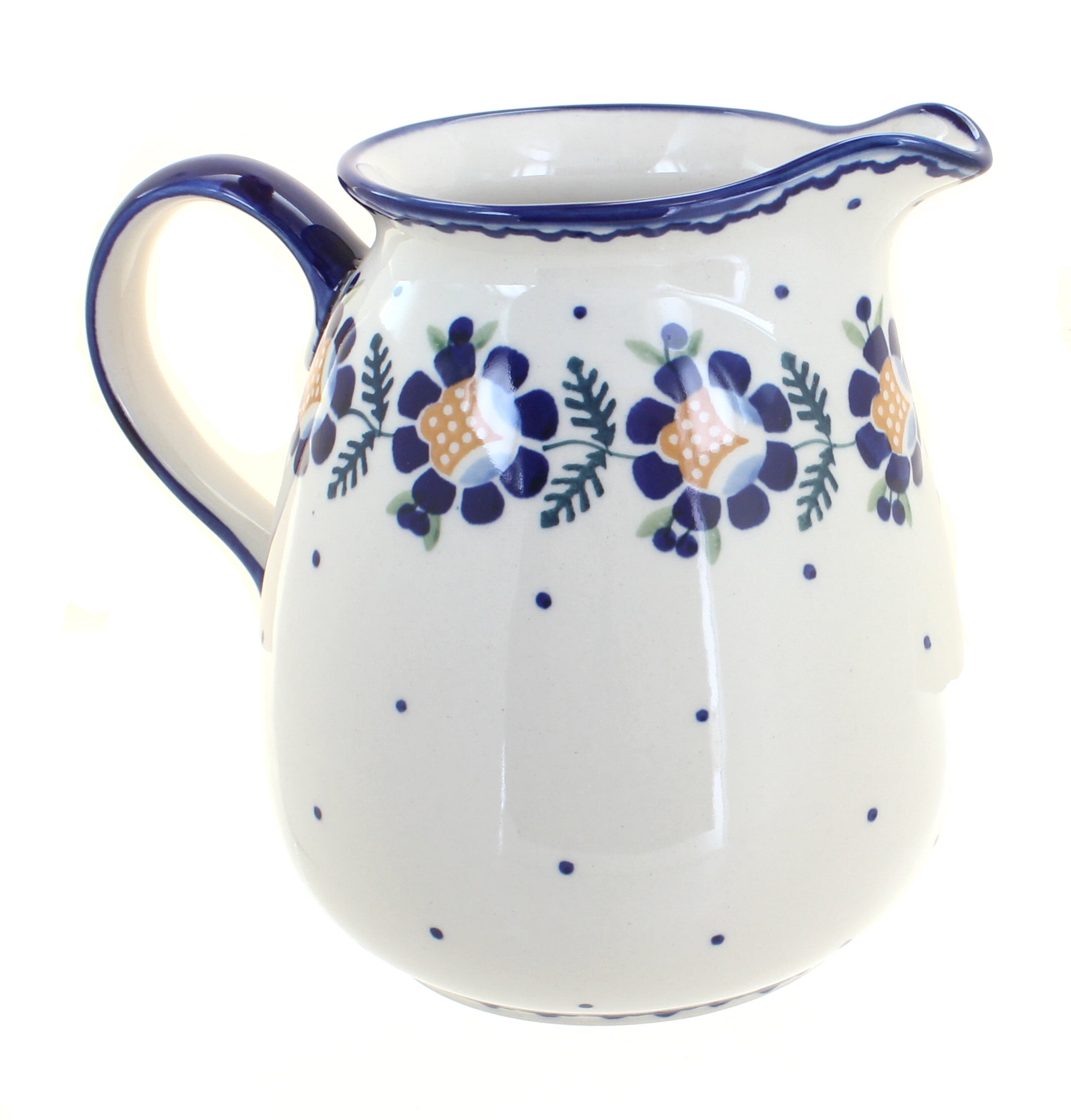 Blue Rose Polish Pottery Sunflower Pitcher - Walmart.com