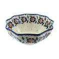 Blue Rose Polish Pottery Sunflower Small Decagonal Serving Bowl ...