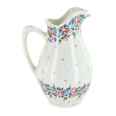 Blue Rose Polish Pottery Vintage Violet Pitcher - Walmart.com