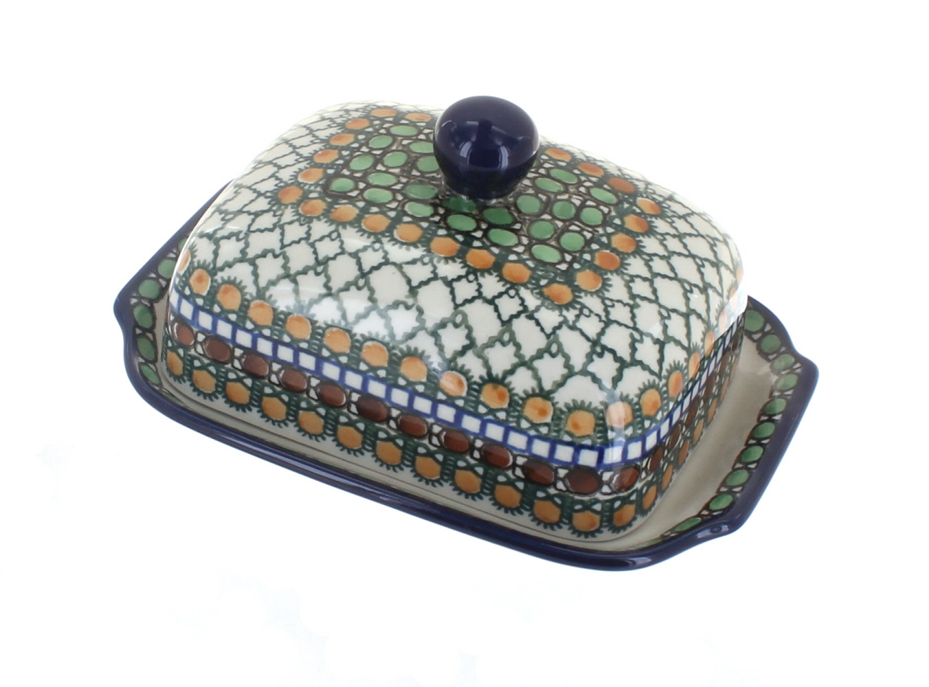 Blue Rose Polish Pottery Tranquility Butter Dish - Walmart.com