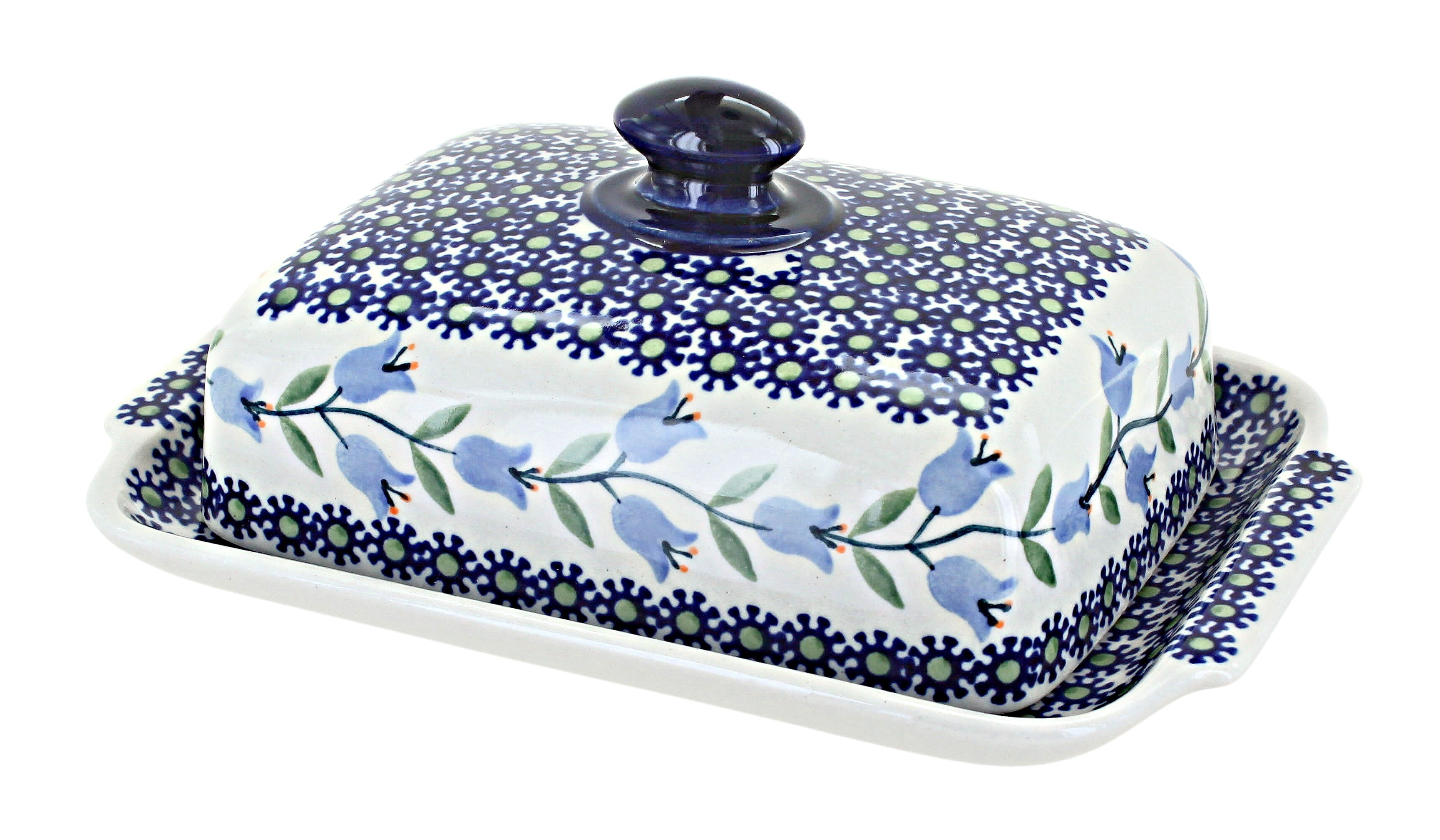 Blue Rose Polish Pottery Tulip Large Butter Dish - Walmart.com