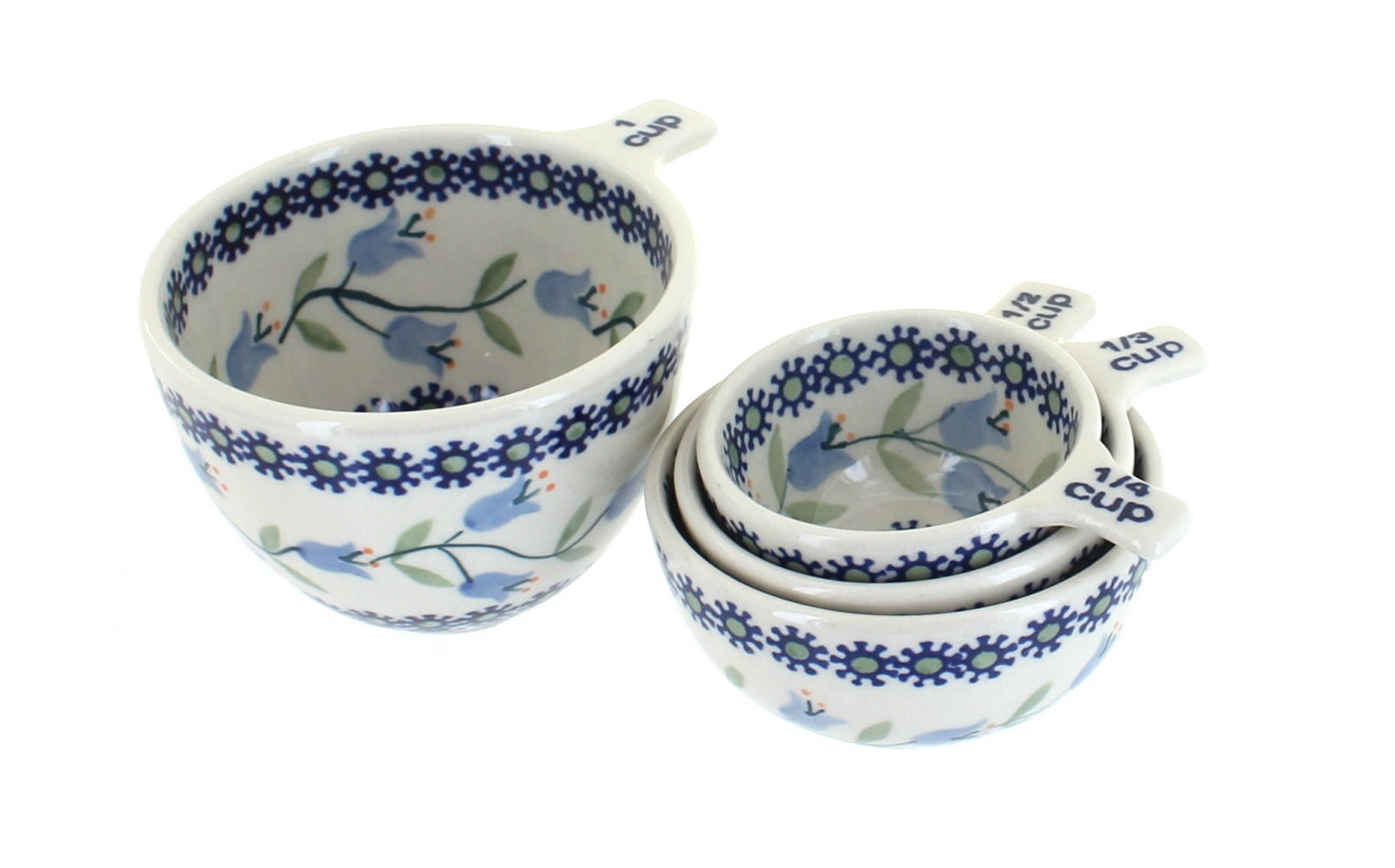 Blue Rose Polish Pottery Tulip Measuring Cup Set - Walmart.com