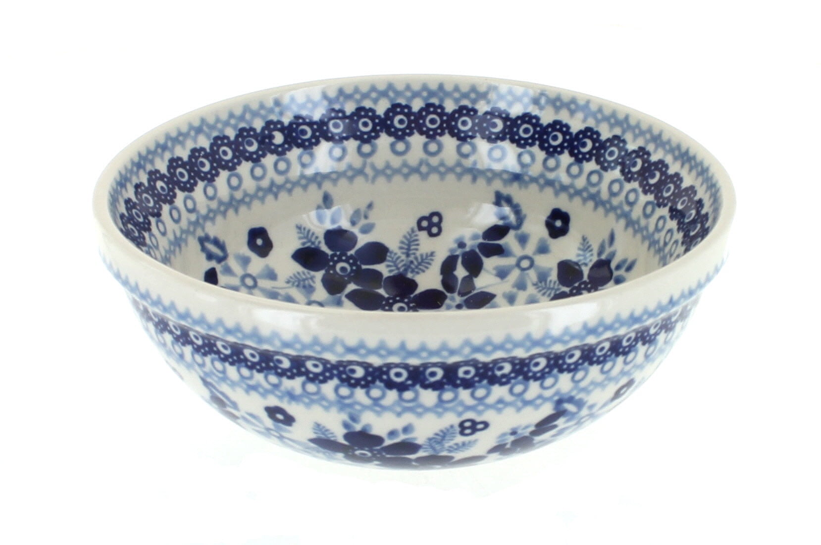 Blue Rose Polish Pottery Vintage Blue Daisy Dessert Bowl - Walmart.com