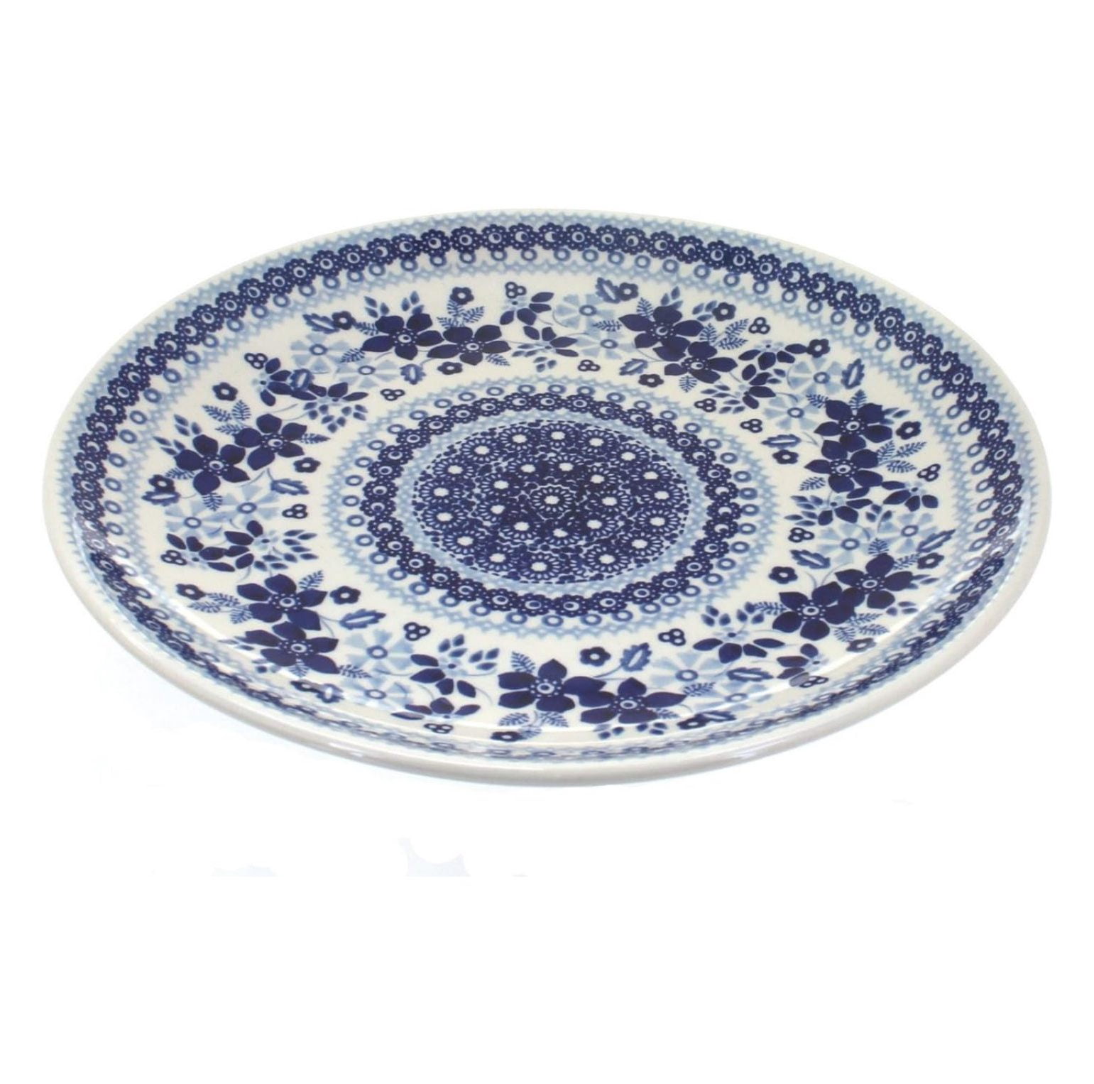 Blue Rose Polish Pottery Vintage Blue Dinner Plate - Walmart.com