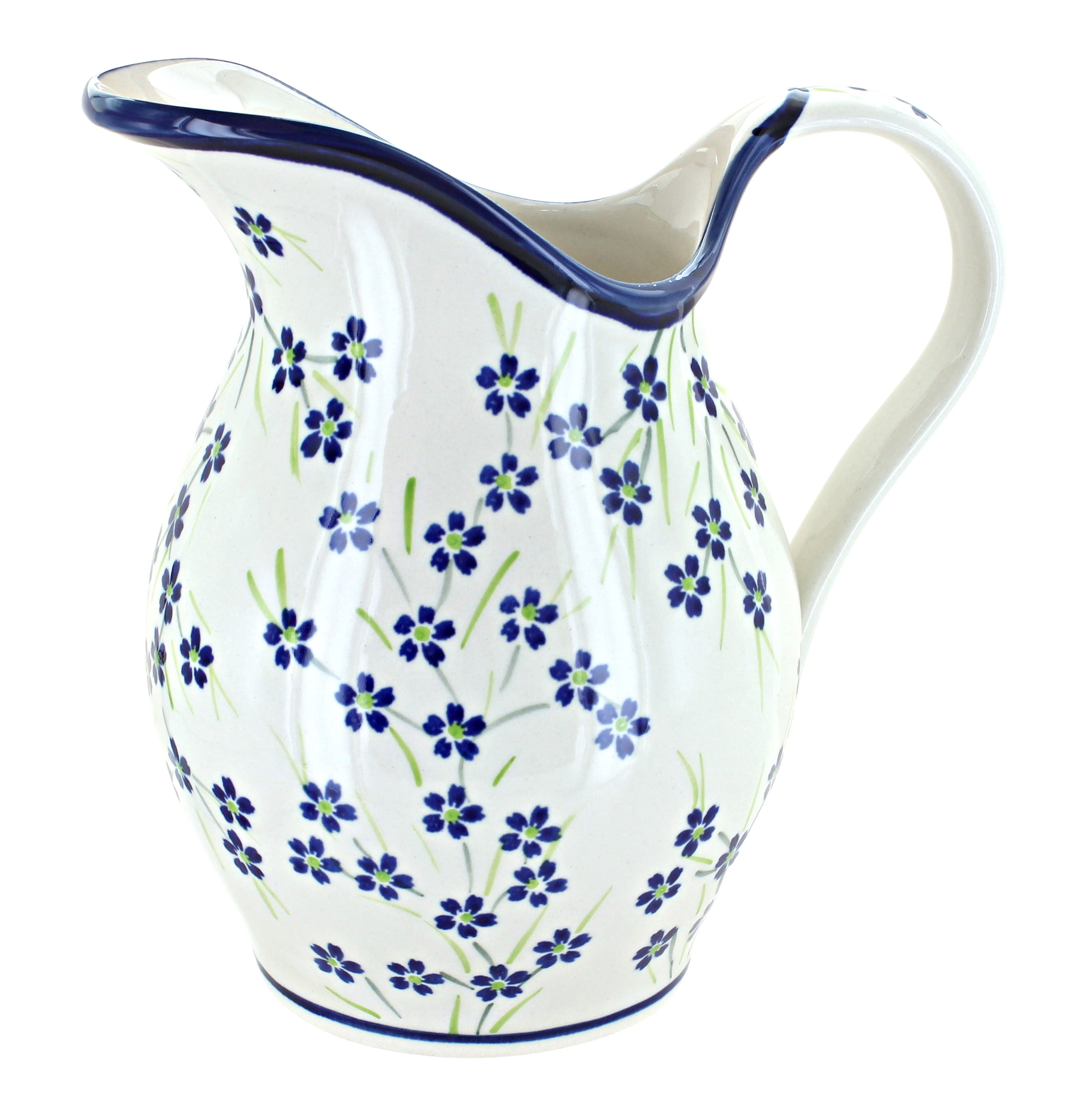 Blue Rose Polish Pottery Willow Pitcher - Walmart.com