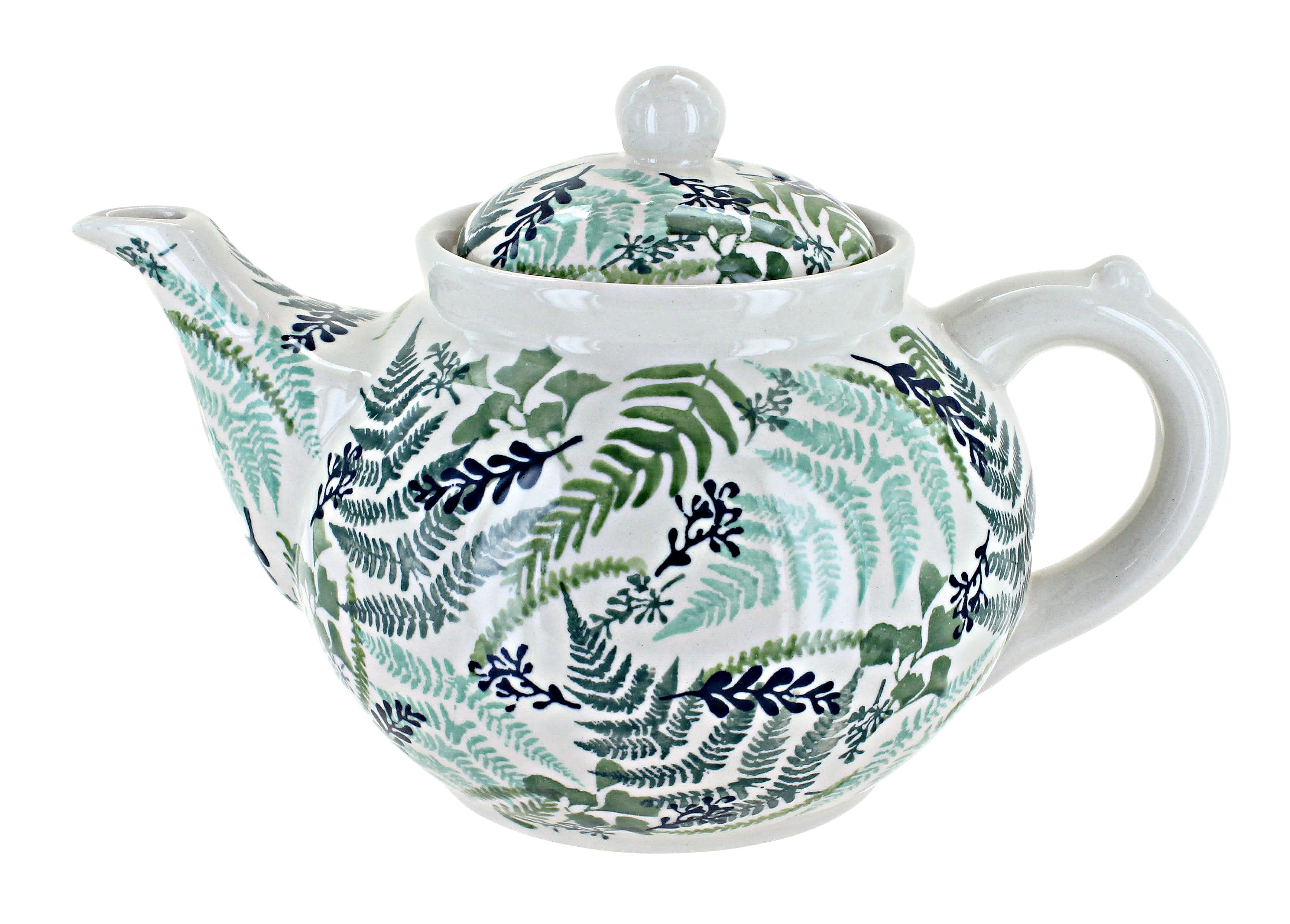 Blue Rose Polish Pottery Woodland Fern Teapot - Walmart.com