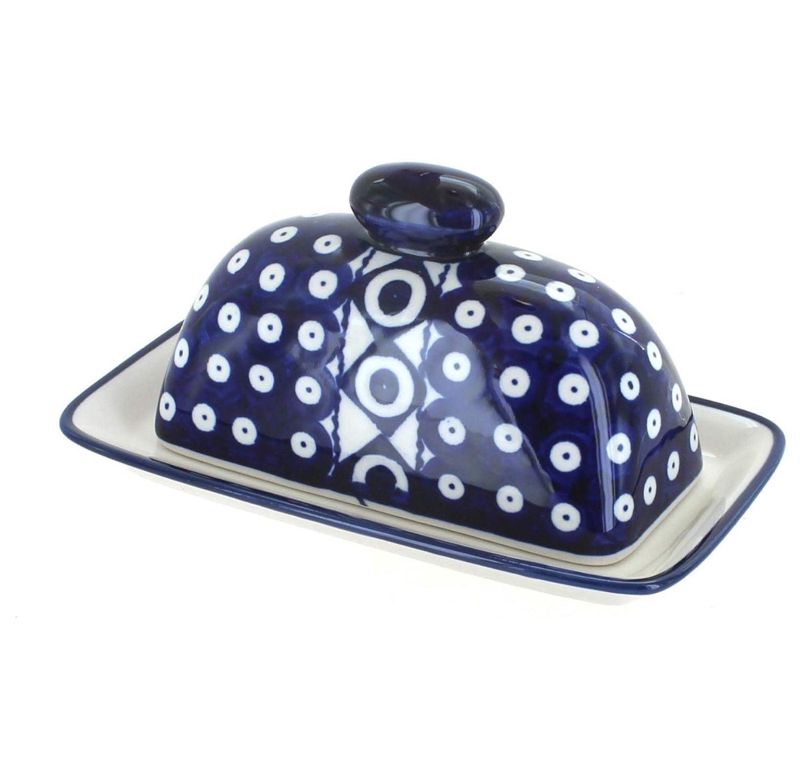 Blue Rose Polish Pottery Xena Butter Dish - Walmart.com